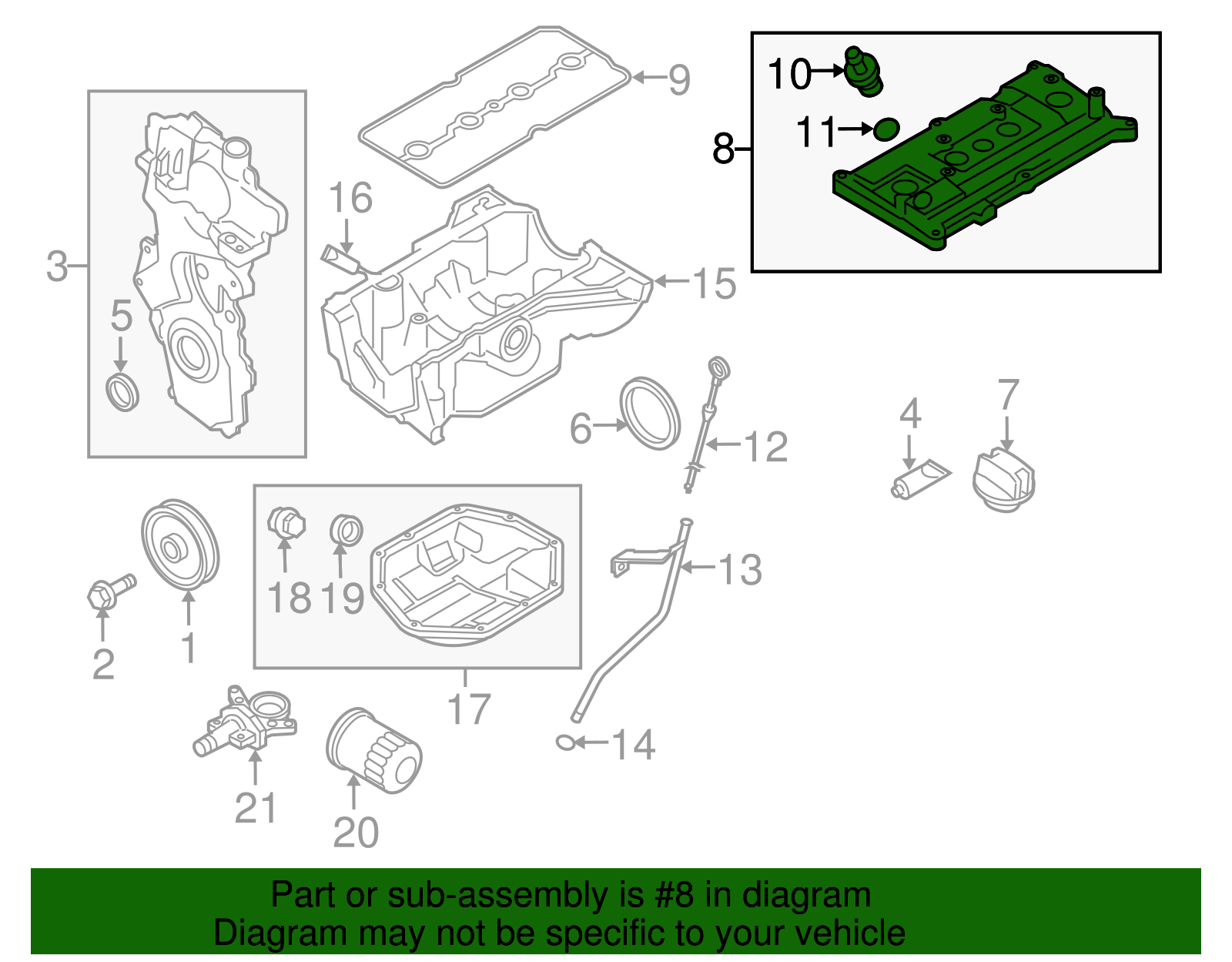 2007-2012 Nissan Versa Valve Cover 13264-EM30C | Temecula Nissan Parts
