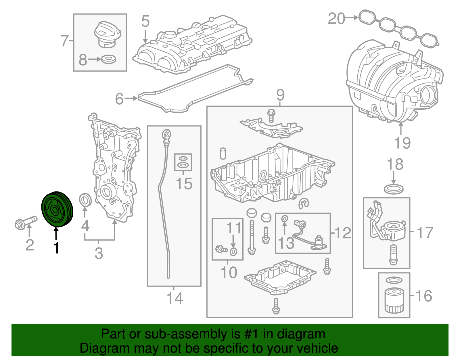 2017-2018 Cadillac CT6 Engine Harmonic Balancer 12655393 | Shop Matick ...