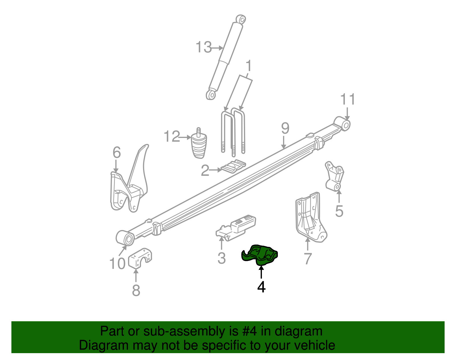 Genuine OEM GM Part - Rear Spring Anchor Plate 1999-2014 GM 25761309 ...