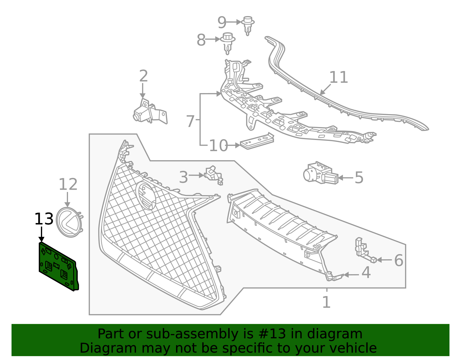 52114-F6020 - High-Quality License Plate Bracket for 2022-2025 Lexus ...