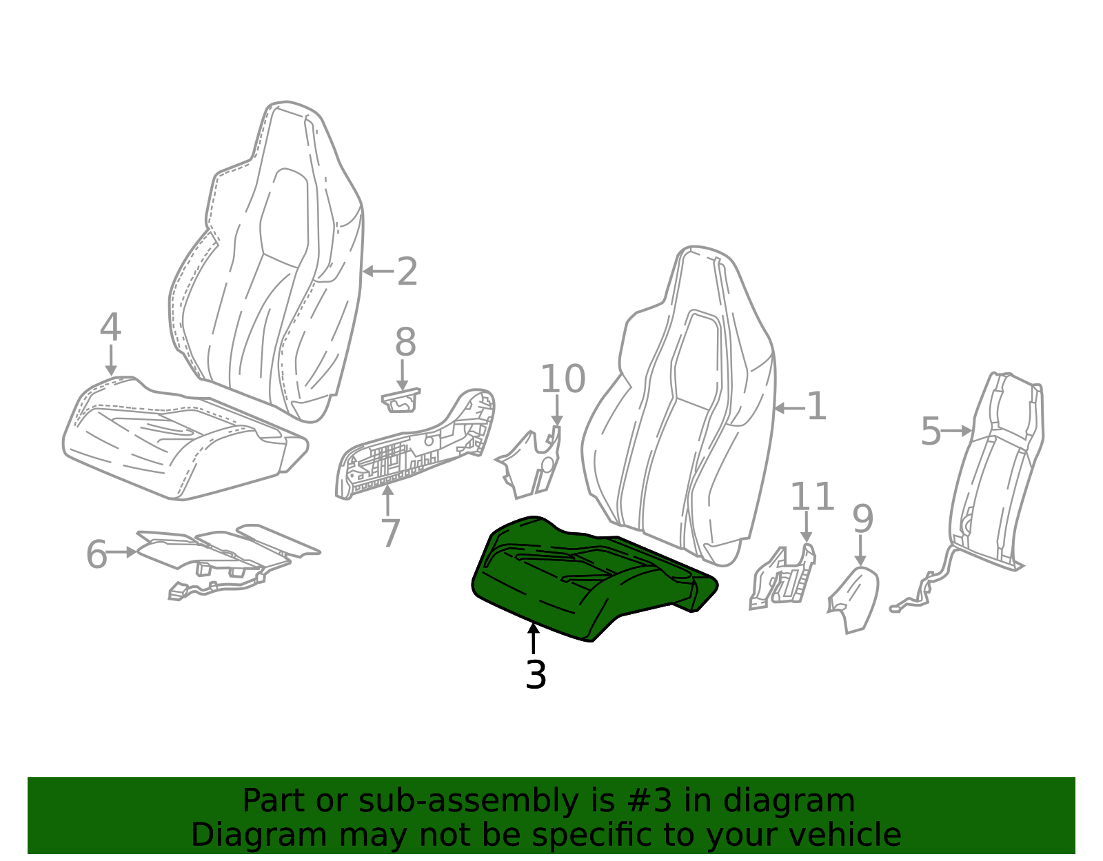 81137-TBF-A01 - Seat Cushion Pad 2017-2020 Honda Civic | Honda Parts Online