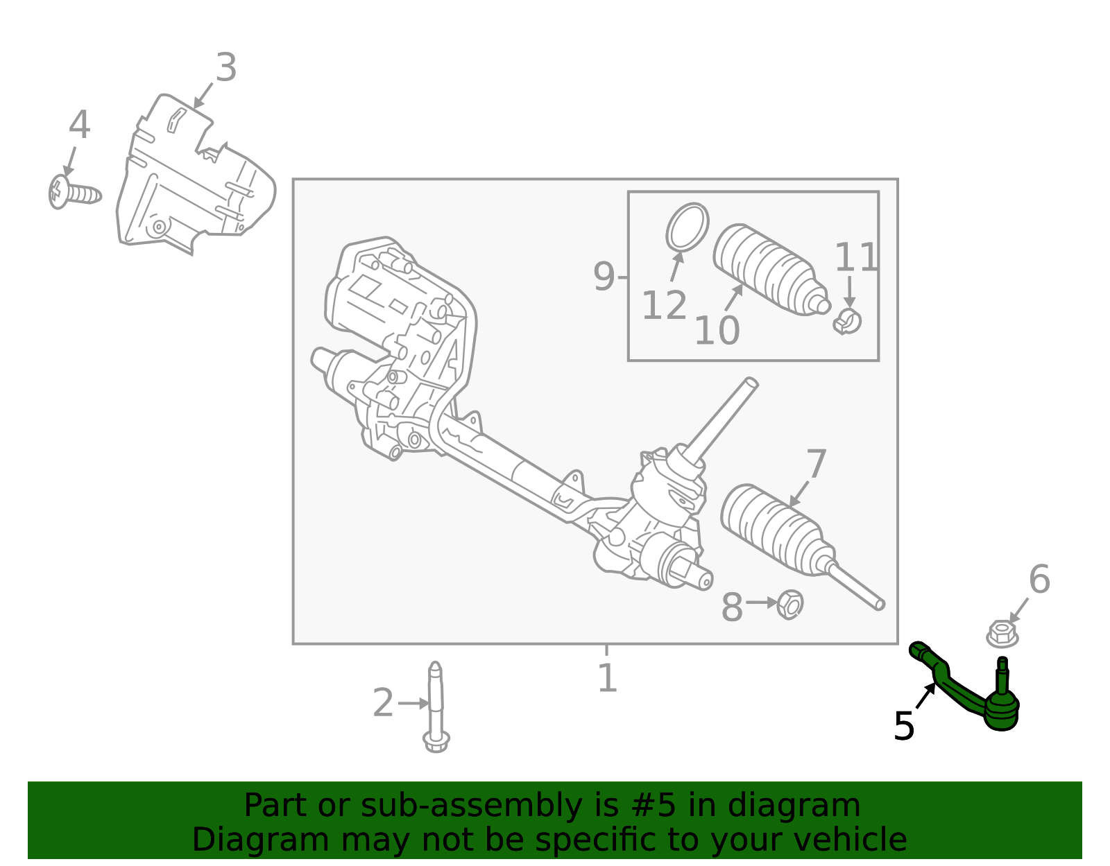 2015-2024 Ford OEM NEW 2015-2020 Ford Edge Right Outer Tie End Spindle ...