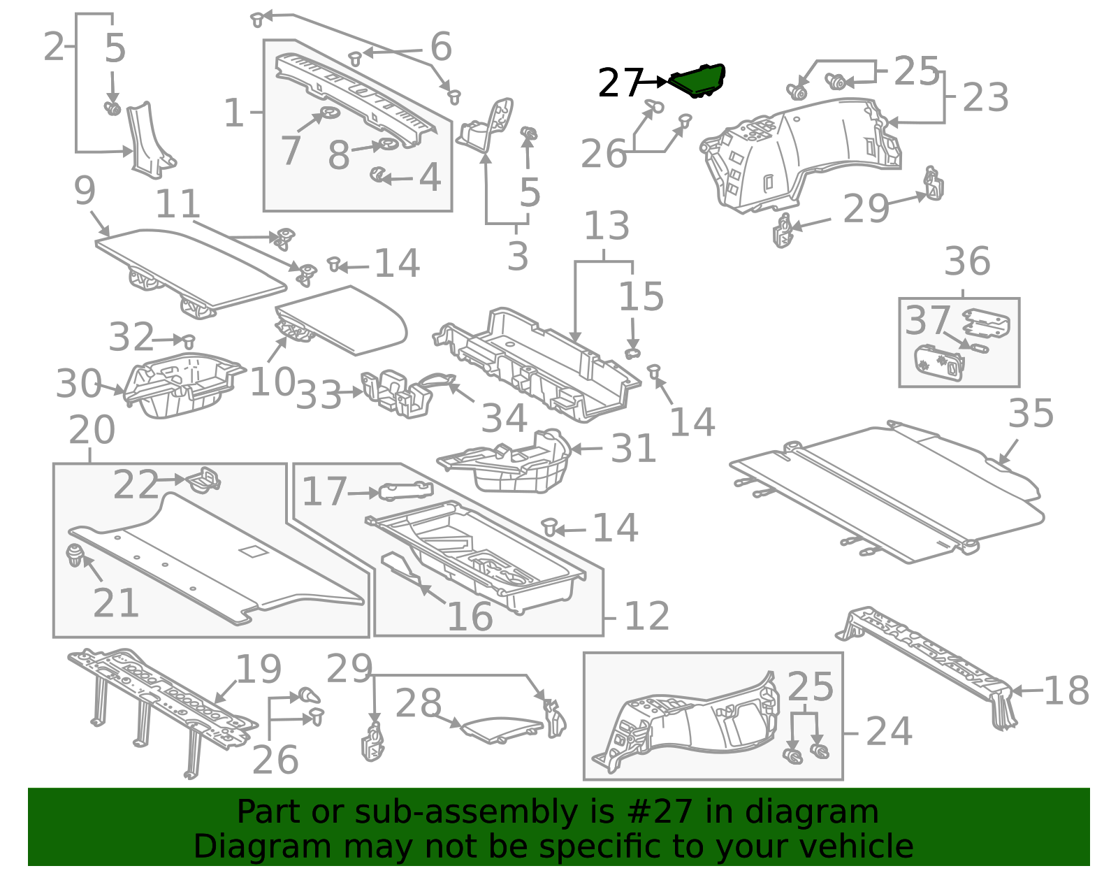 64714-48030-B0 - High-Quality Trunk Trim Panel Insert for 2004-2008 ...