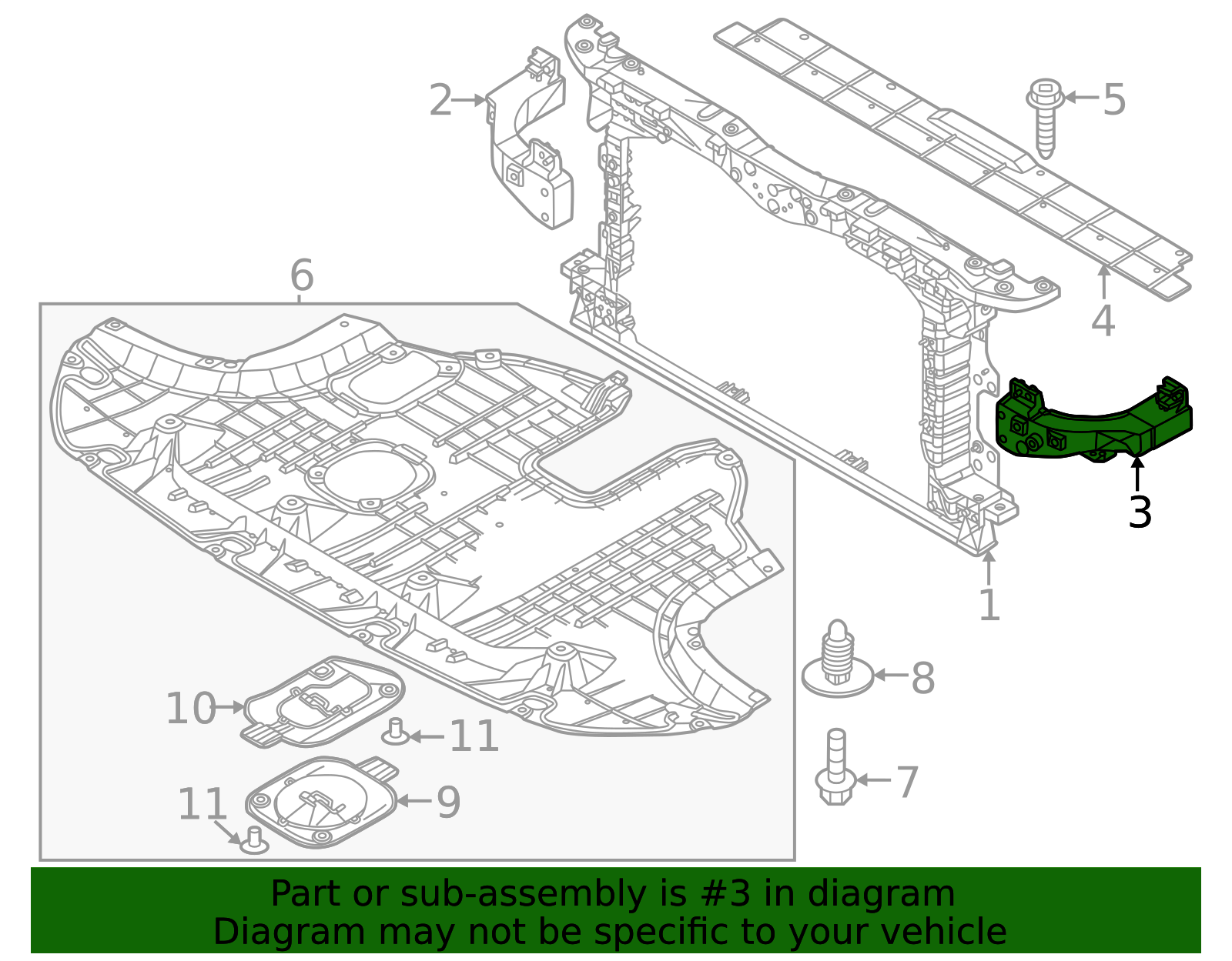 2023-2025 Kia Reinforced Assembly 64117-AT000 | QuirkParts