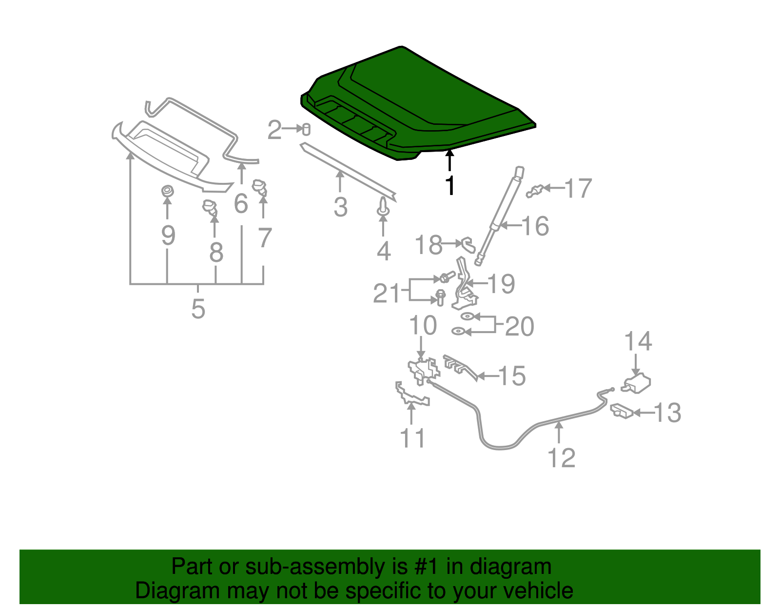 53301-35190 - Hood - 2007-2014 Toyota FJ Cruiser | OEM Genuine Toyota Parts