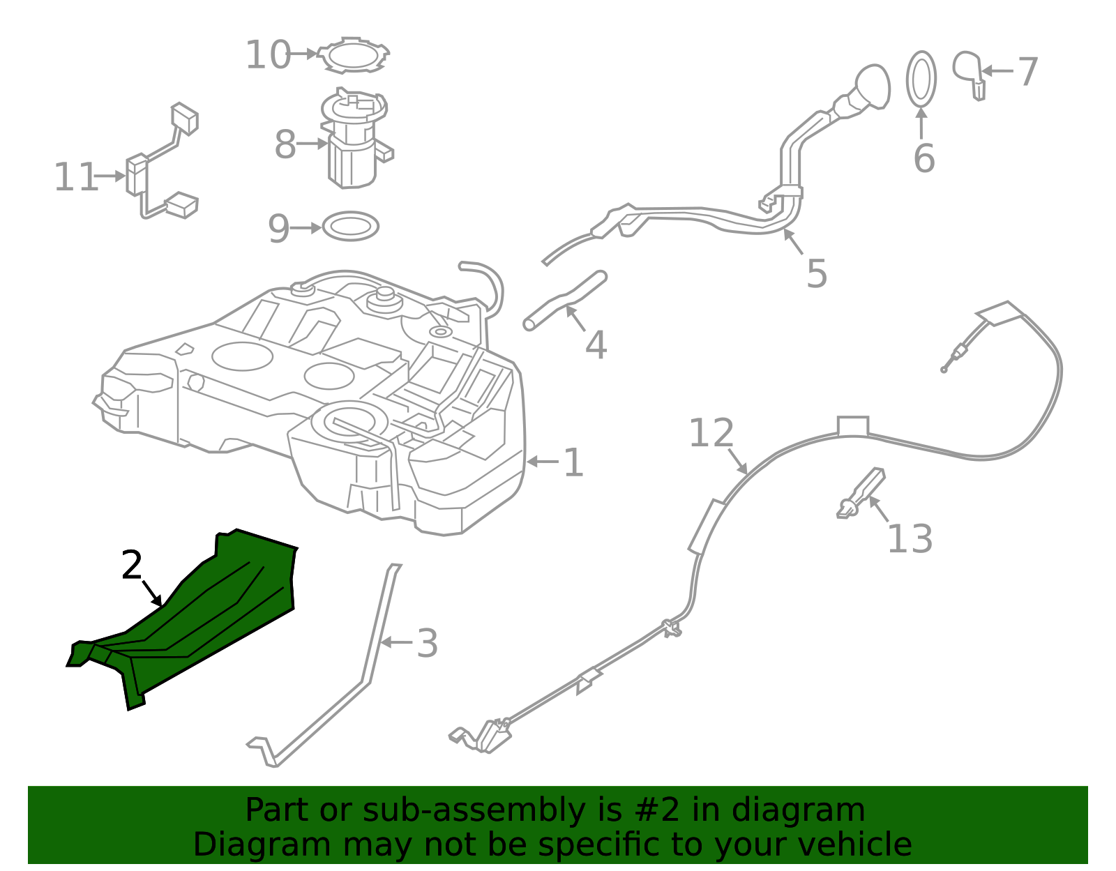 17285-ZX00A - Tank Shield 2002-2023 Nissan | Official Nissan Parts Store