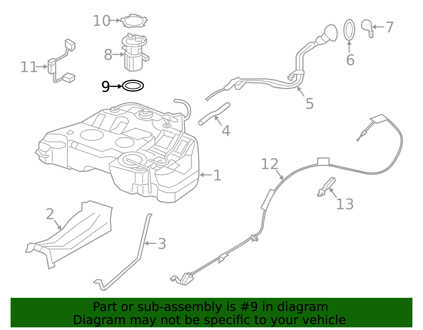 2002-2023 Nissan Fuel Pump Packing 17342-7Y000 | My Nissan Part