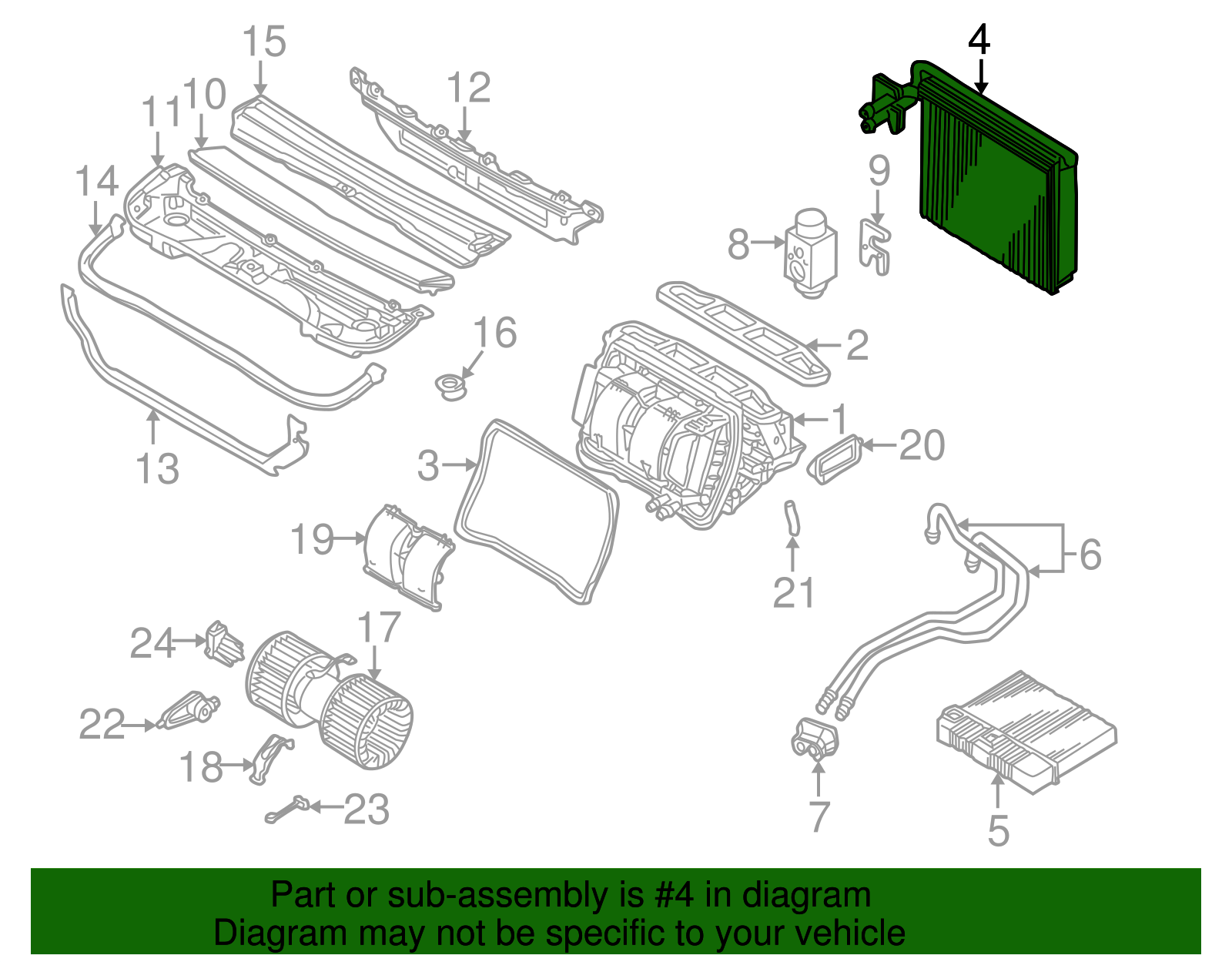 64-11-9-135-744 - Evaporator Core 1999-2010 BMW | BMWPartsDirect.com