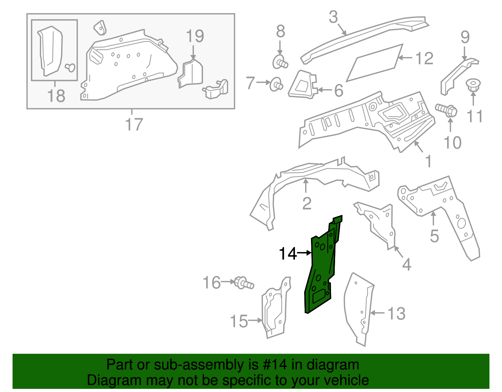84068289 - High-Quality Driver Side Quarter Inner Panel Extension for ...