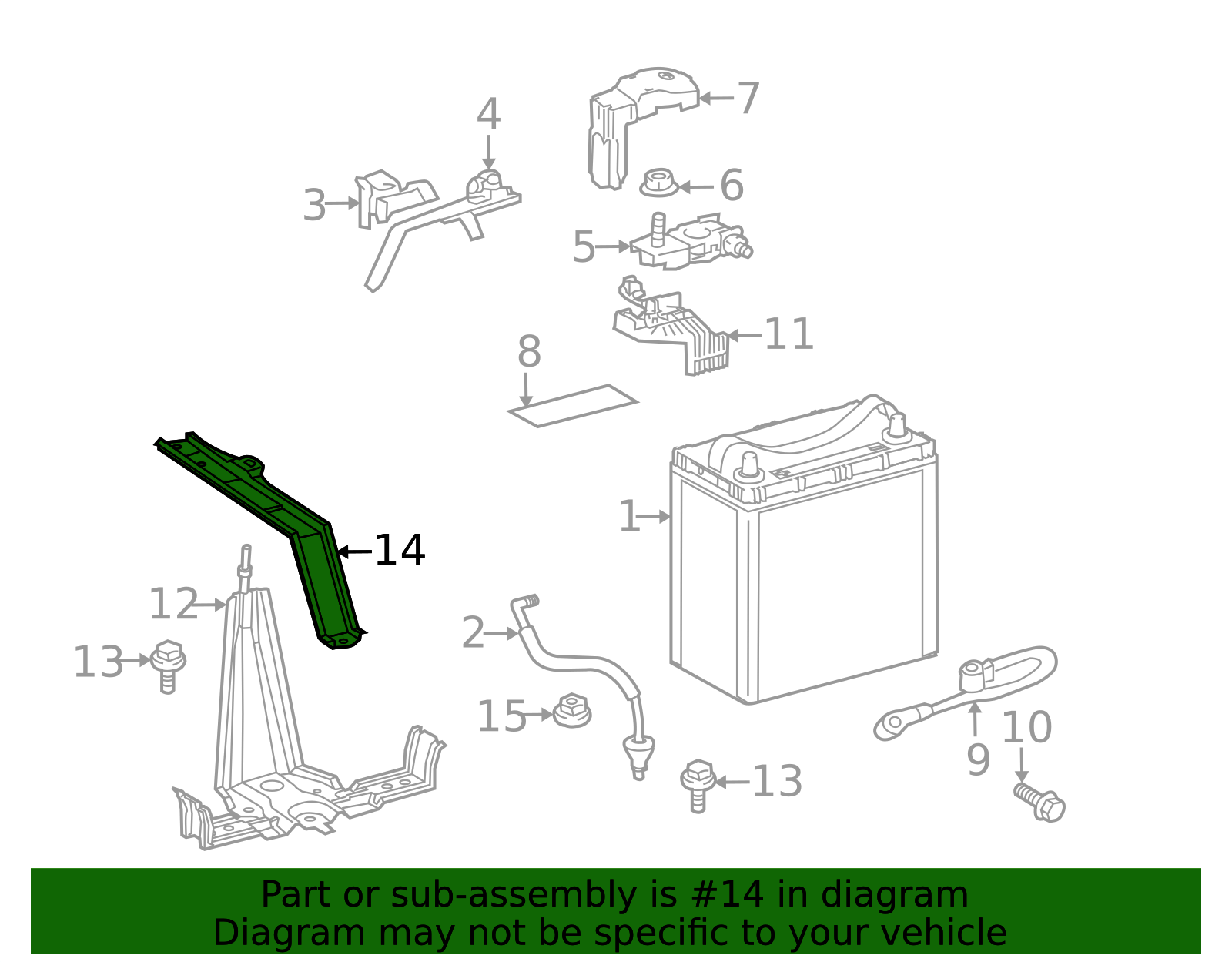 Genuine Official Toyota Battery Hold Down Frame part# 74481-47050 for ...