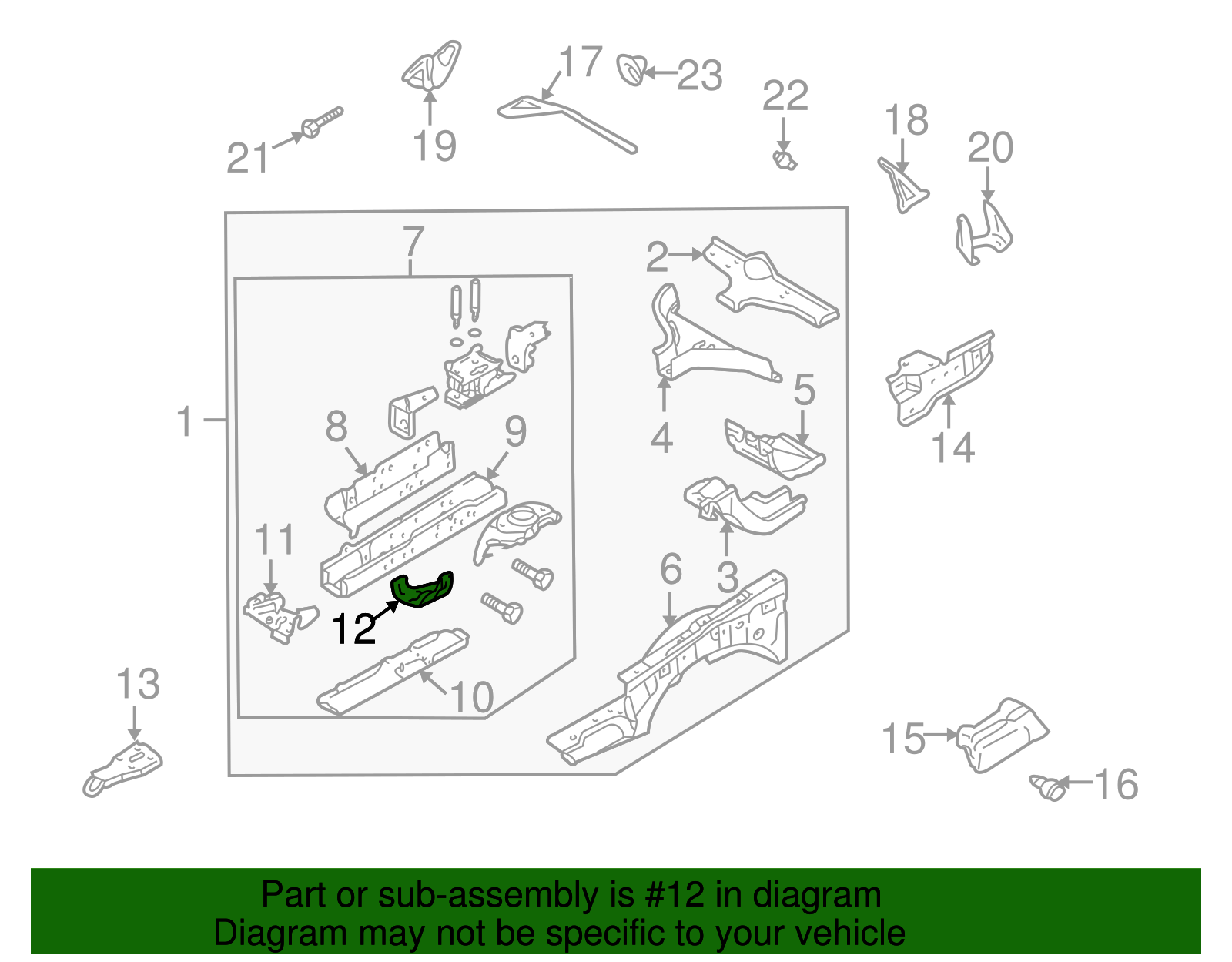 N067-53-330 - 1990-2005 Mazda Miata - Frame Rail Bracket | Mazda Part ...