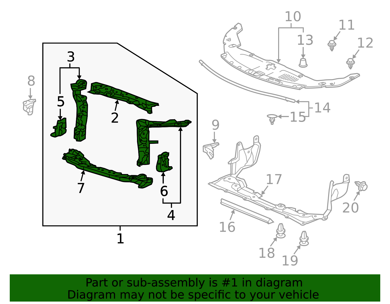 2019-2022 Acura ILX Radiator Support 60400-T3R-A00ZZ | OEM Parts Online