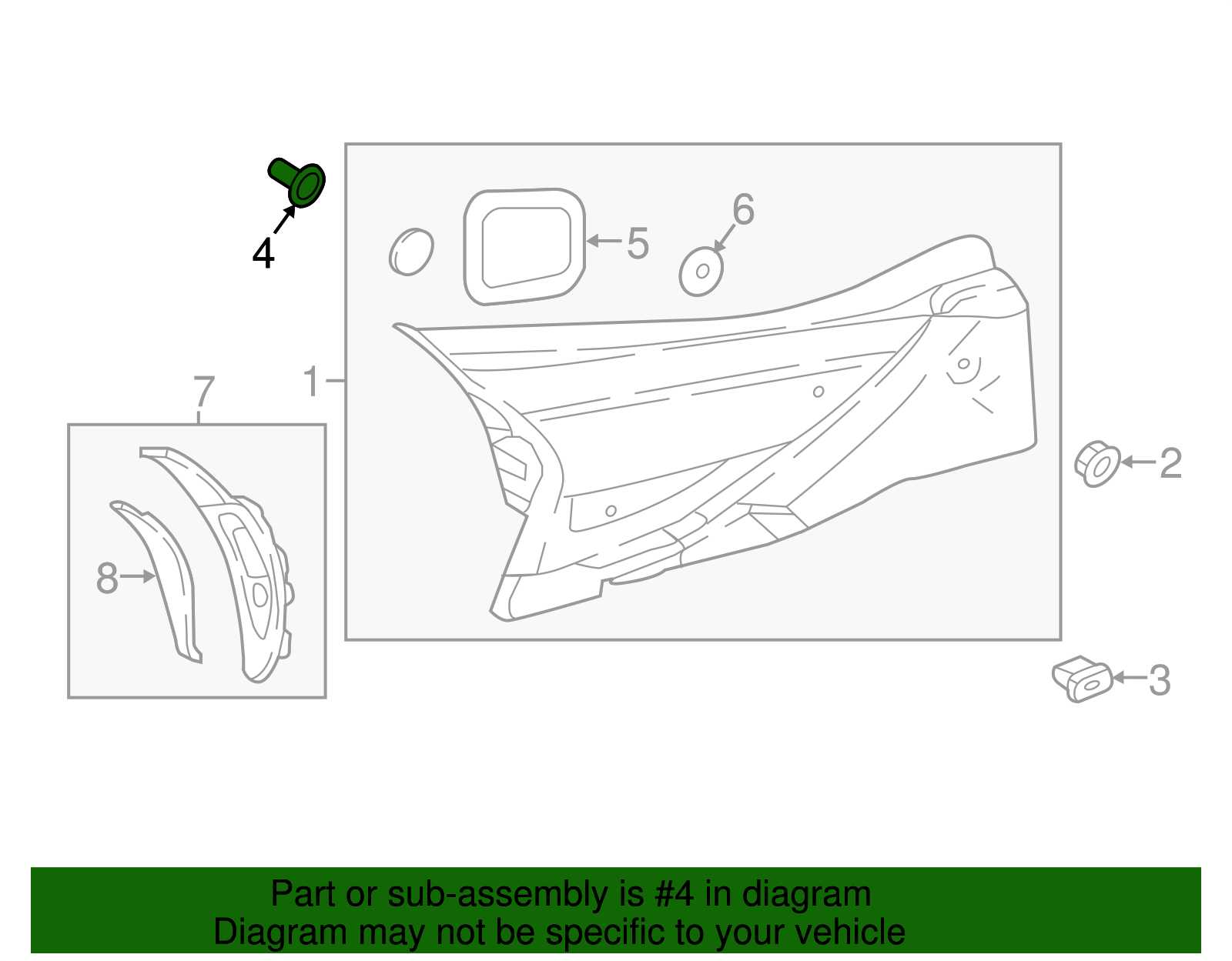 GA7B-51-146 - Tail Lamp Assembly Grommet - 1995-2025 Mazda | Mazda OEM ...