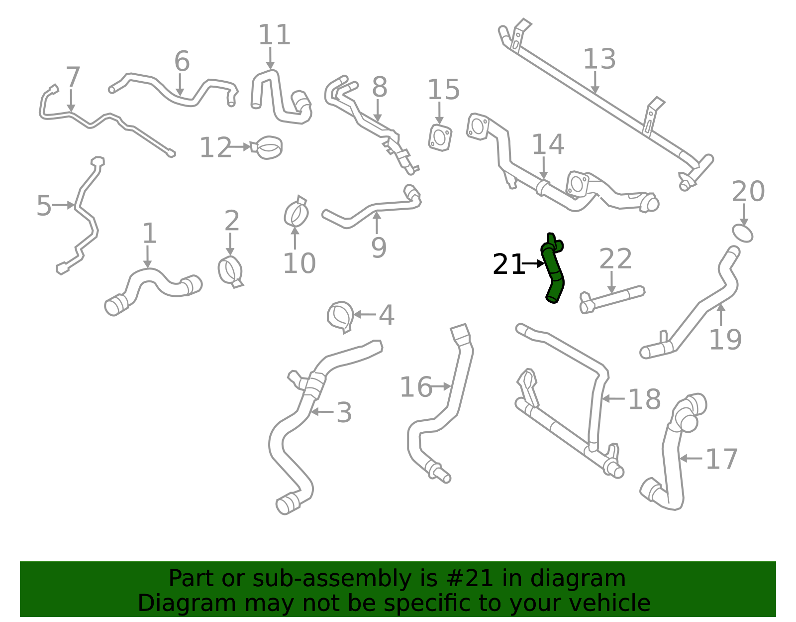 30713530 - Engine Coolant Hose - 2007-2016 Volvo | Volvo OEM Parts Direct