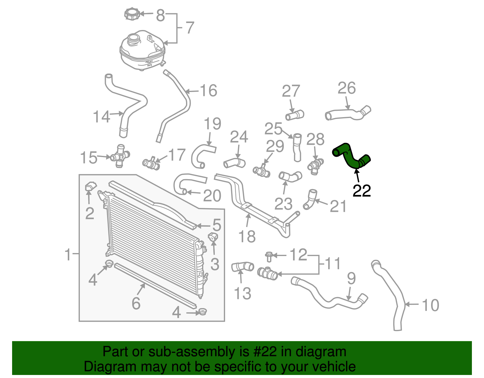 2002-2008 Mini Cooper Heater Hose 17-12-7-527-847 | Mini Parts Direct