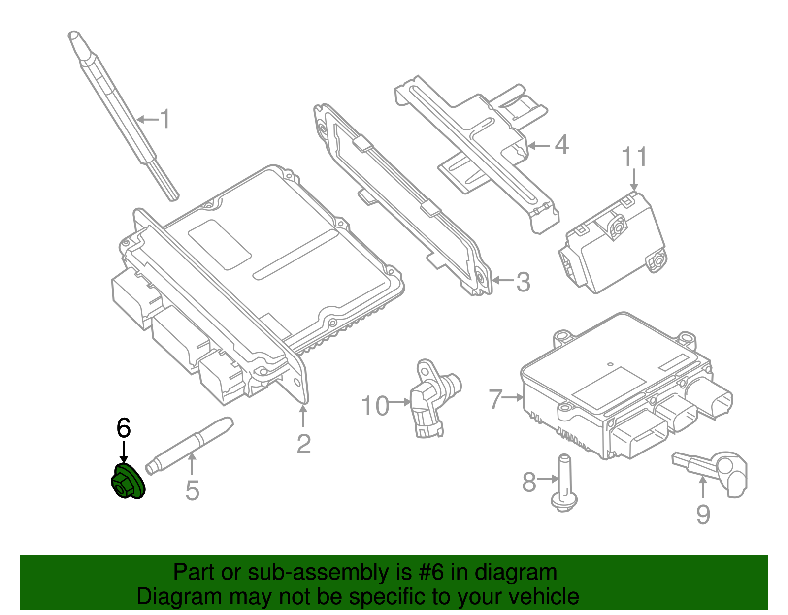 2011-2022 Ford Engine Control Module (ECM) Nut N806769-S441 | QuirkParts