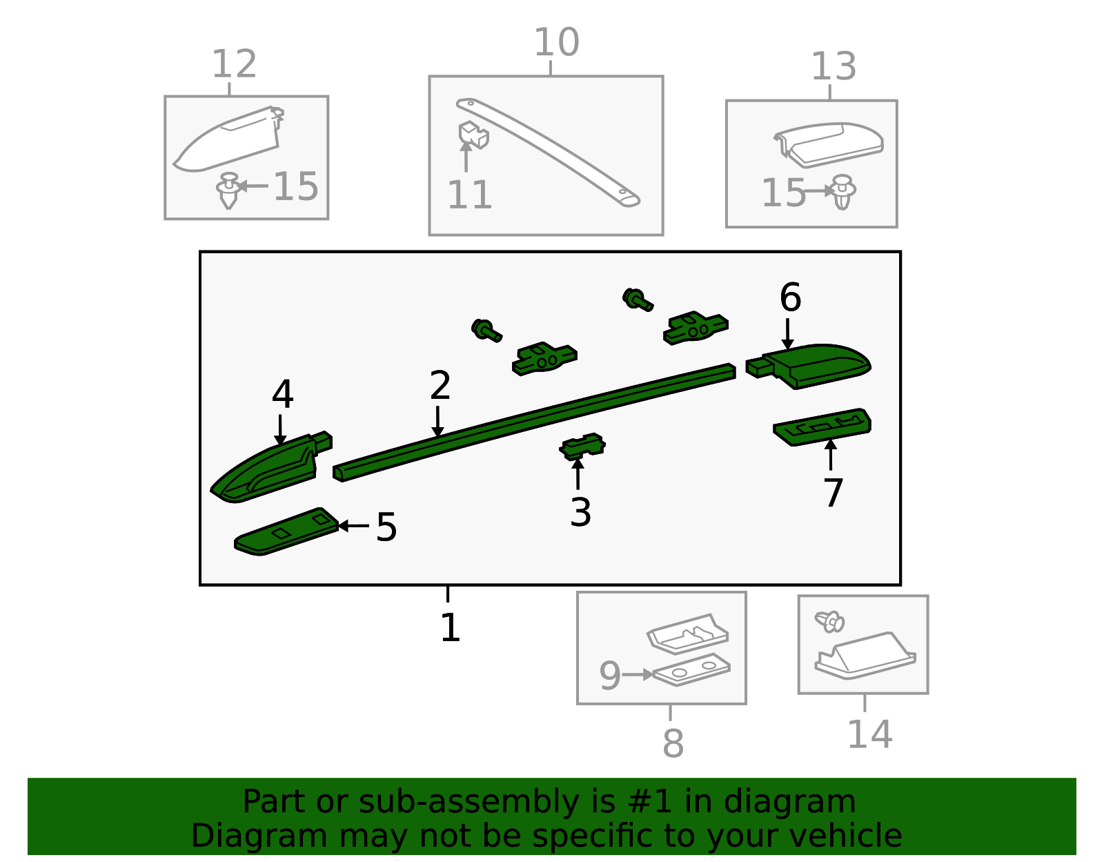 Genuine Official Toyota Roof Luggage Carrier Side Rail part# 63408 ...