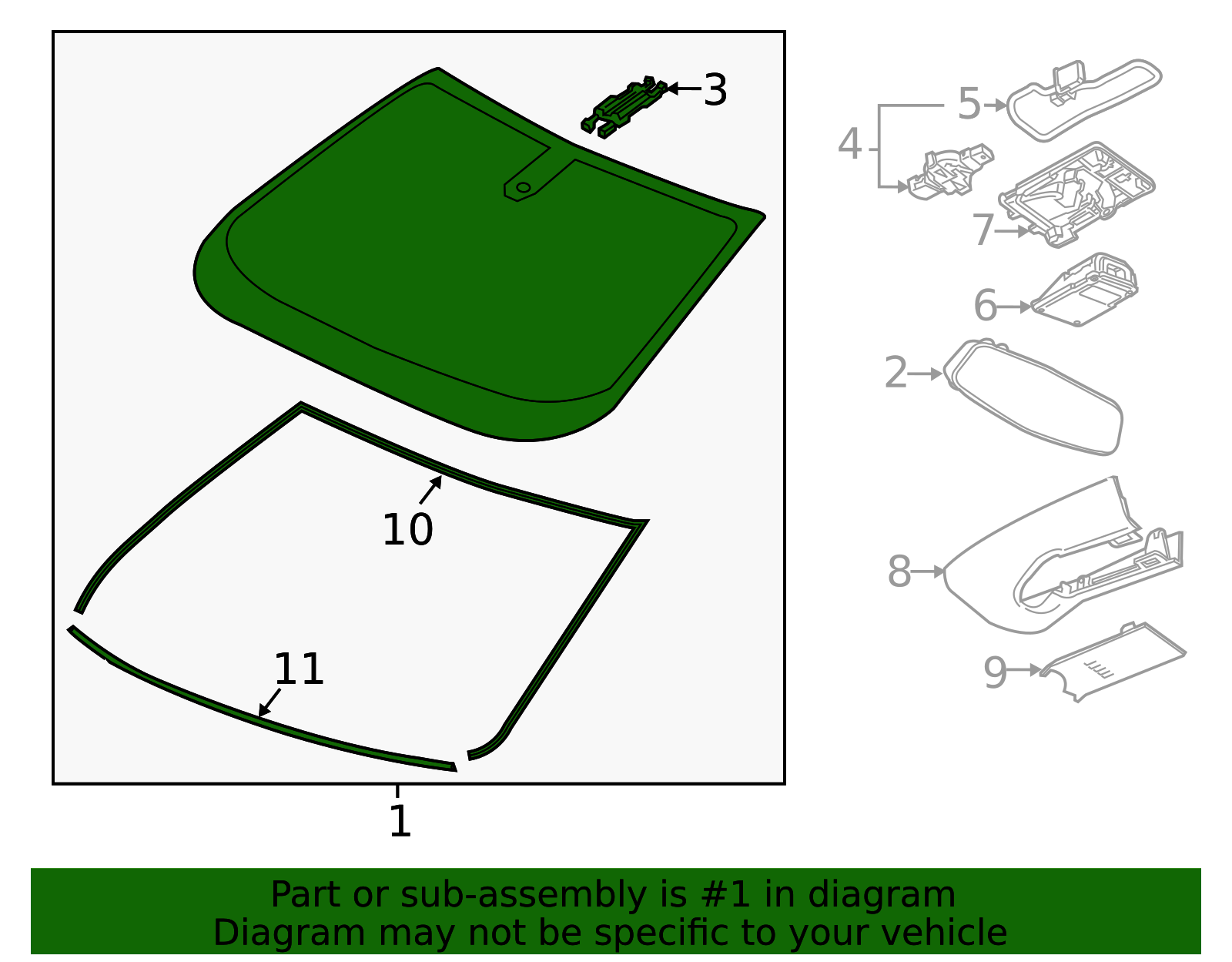 2018-2024 Buick Enclave Windshield 84397698 | GM Parts Center