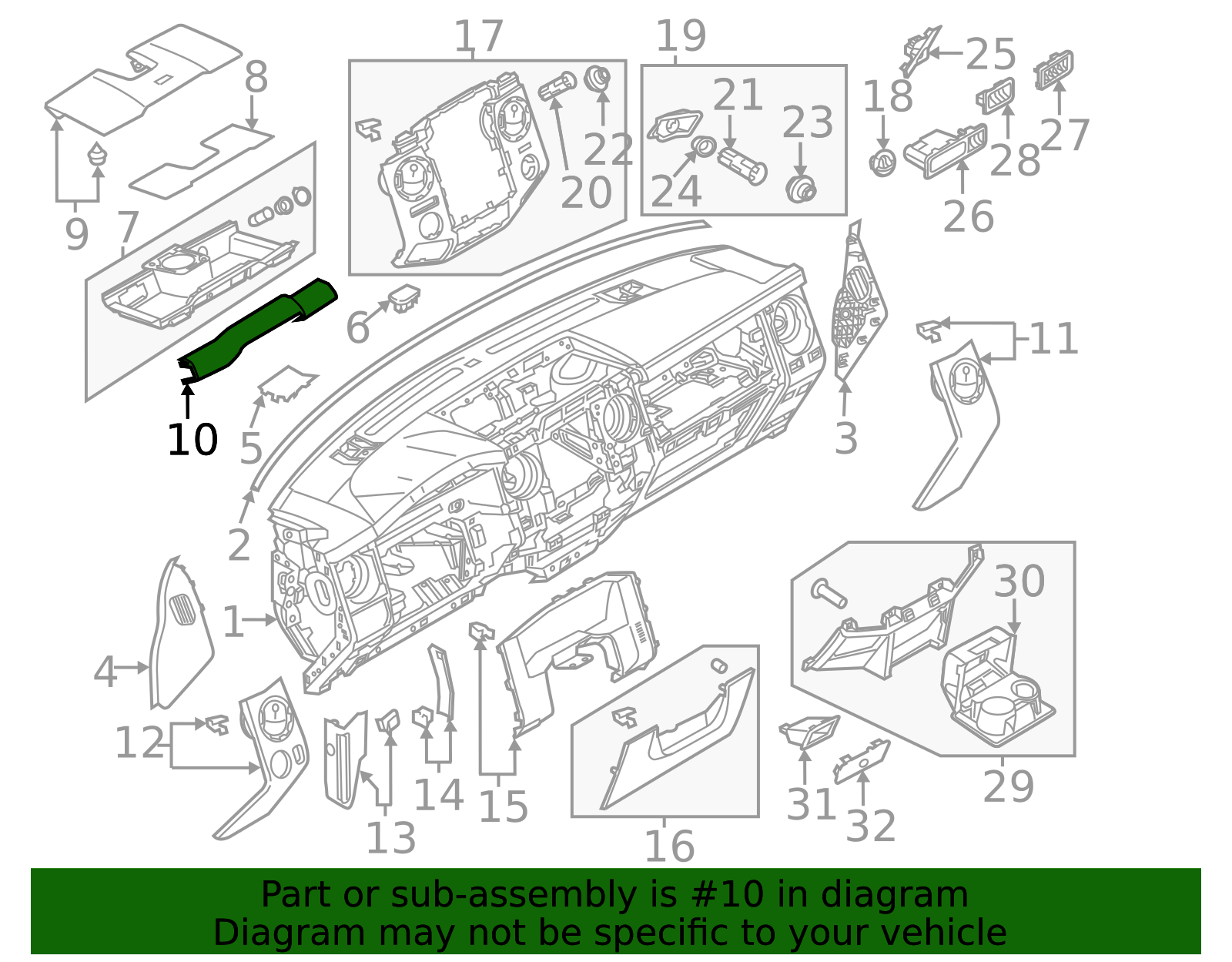 2013-2016 Ford Instrument Panel Trim Panel DC3Z-25044F58-BA | OEM Parts ...