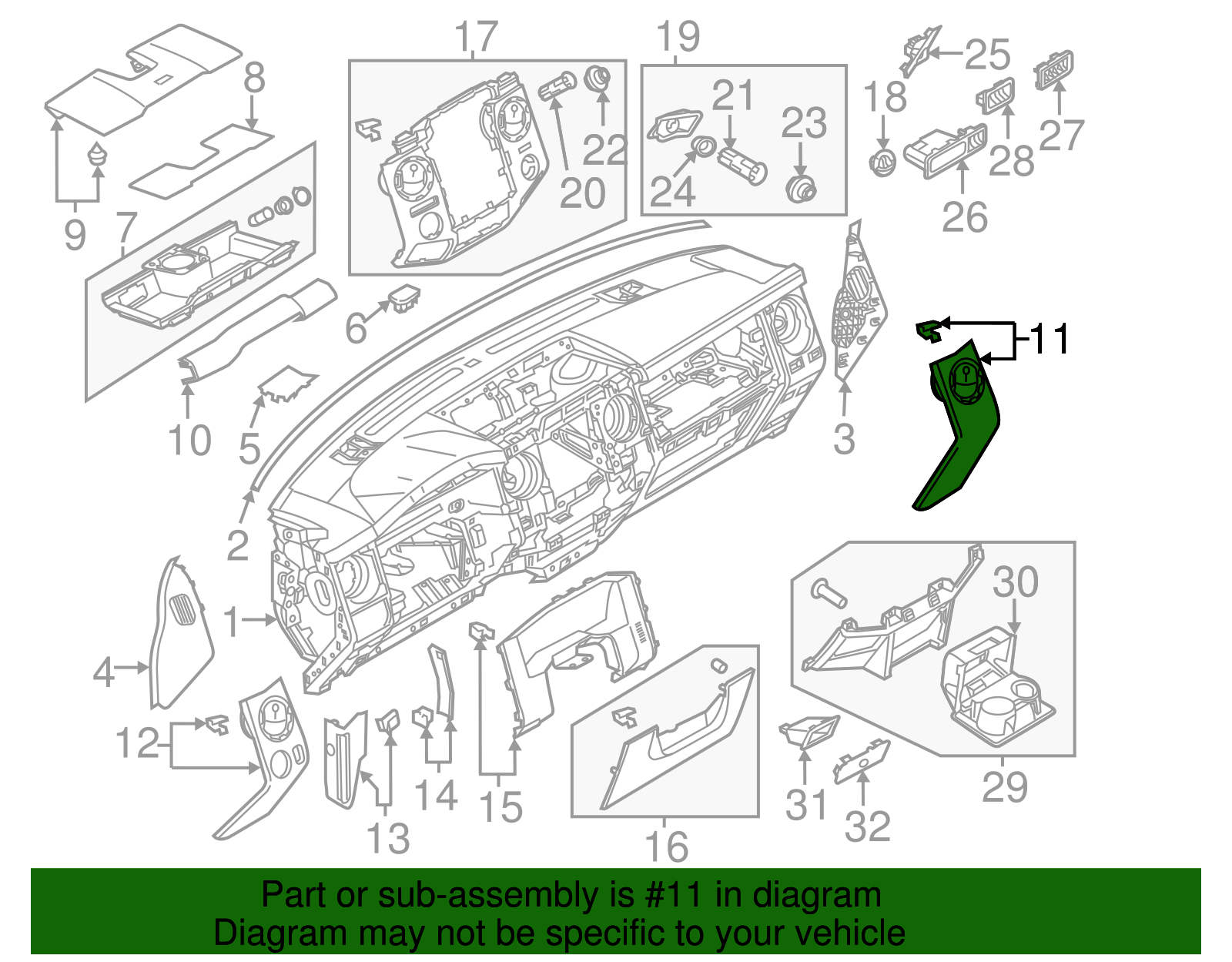 2015-2016 Ford | Side Trim | FC3Z-2504334-AA | Walls' Ford Parts