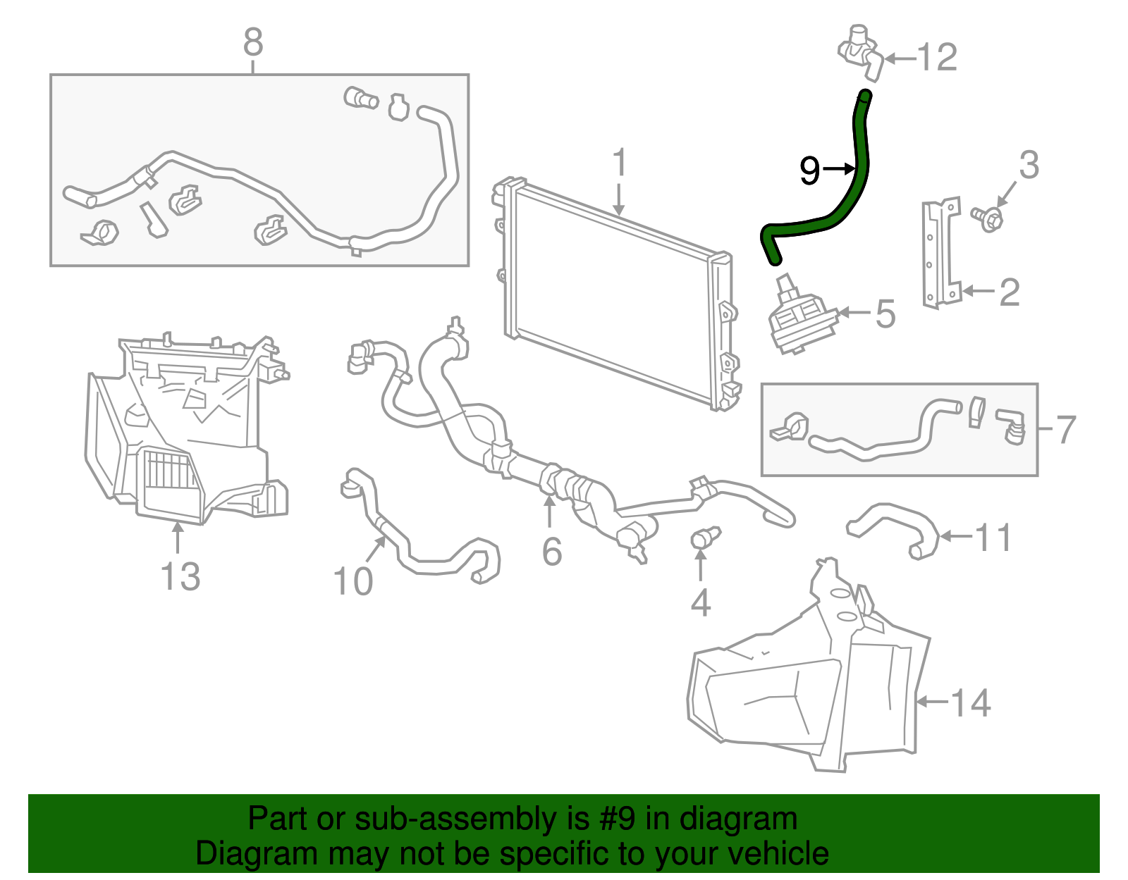 2016-2023 GM Intercooler Coolant Hose 84134899 | Capital Chevy Parts