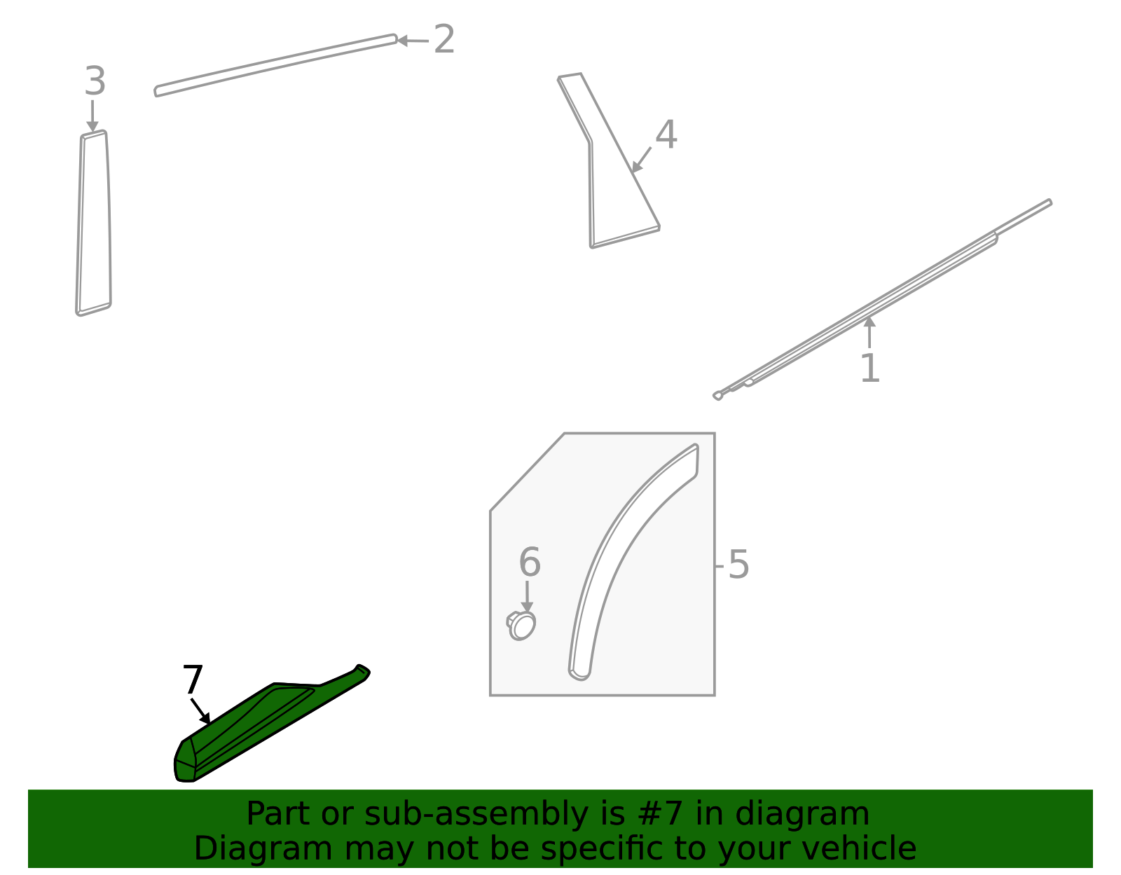 82870-6RA0A - Body Side Molding 2021-2025 Nissan Rogue | Nissan Parts ...