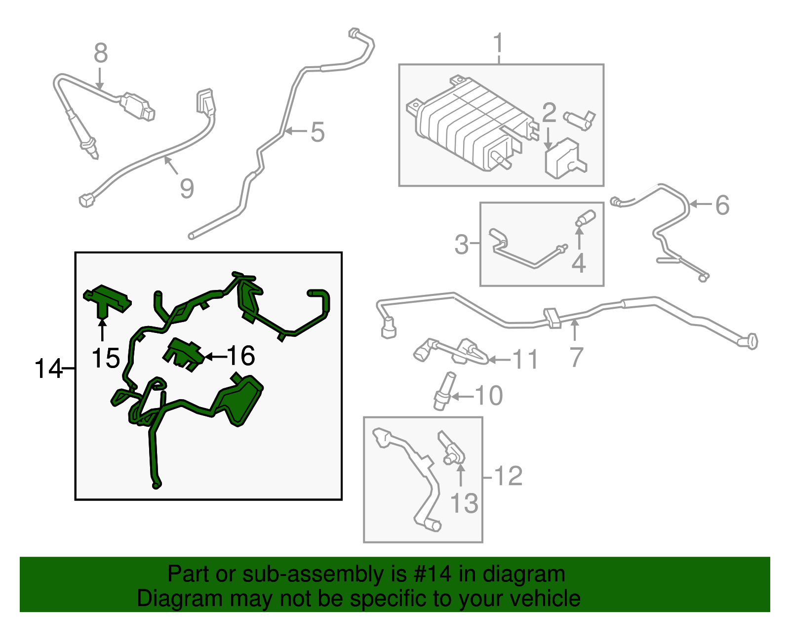 2015-2024 Ford | Hose & Tube Assembly | FT4Z-9S468-G | Walls' Ford Parts