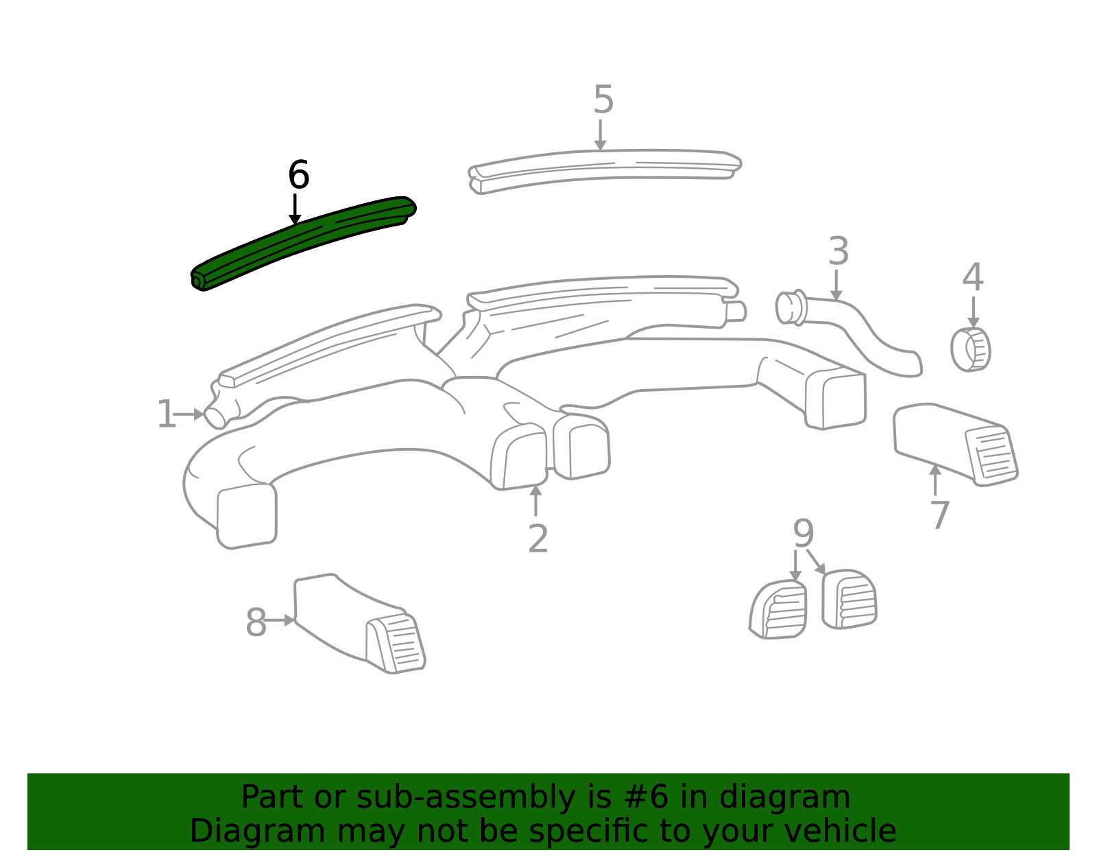 97314-38001BT - Defroster Nozzle 2001-2006 Kia Optima | Kia.Parts Store