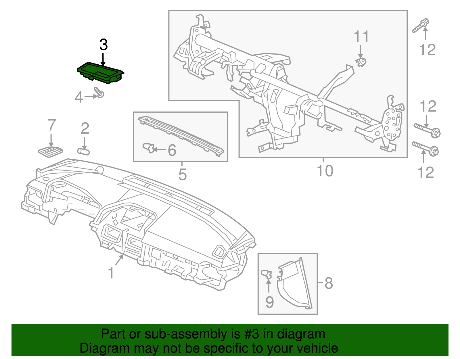 2018-2022 Honda Accord | Trim Bezel | 77209-TVA-A01ZA | Honda OEM ...