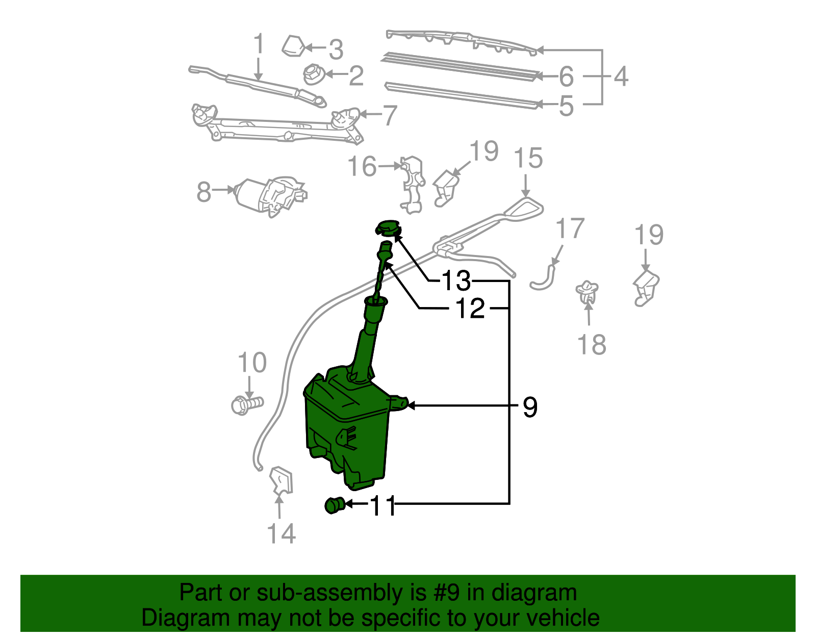 85315-21020 - Washer Reservoir 2005-2010 Scion tC | Toyota San Diego Parts