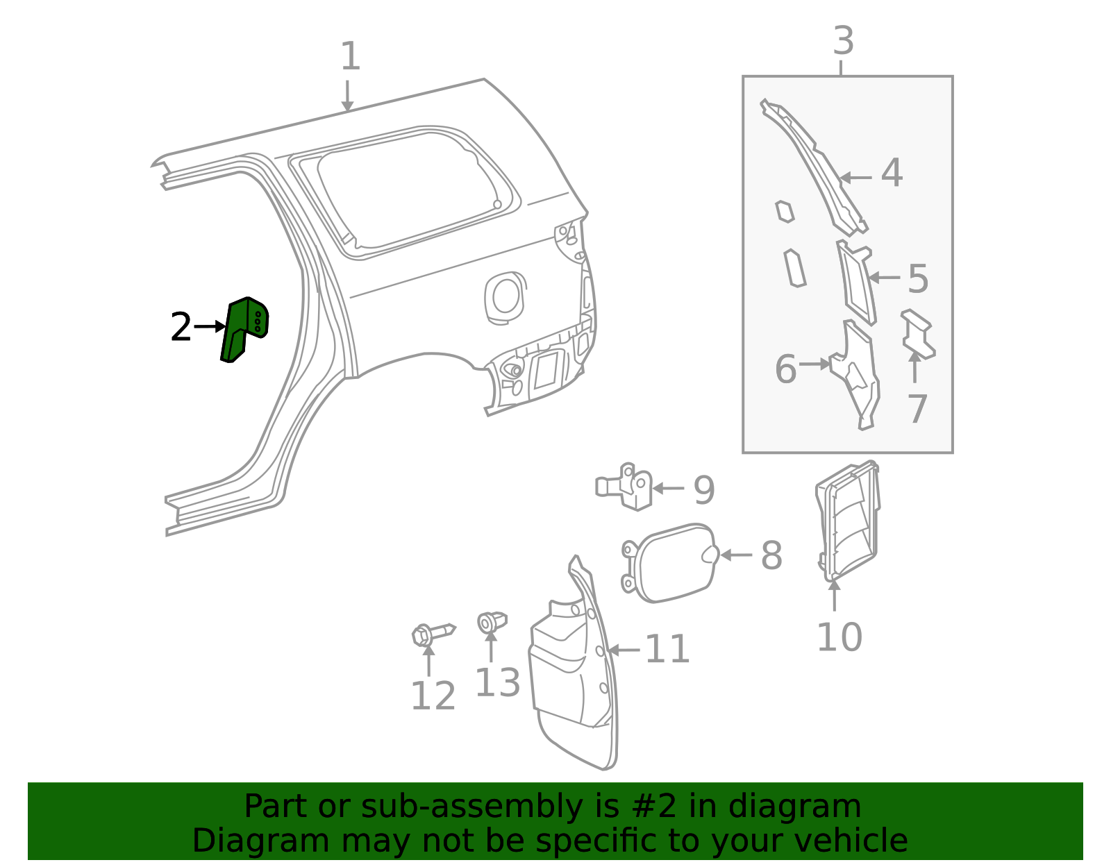 61504-0C100 - High-Quality Body C-Pillar Reinforcement for 2008-2009 ...