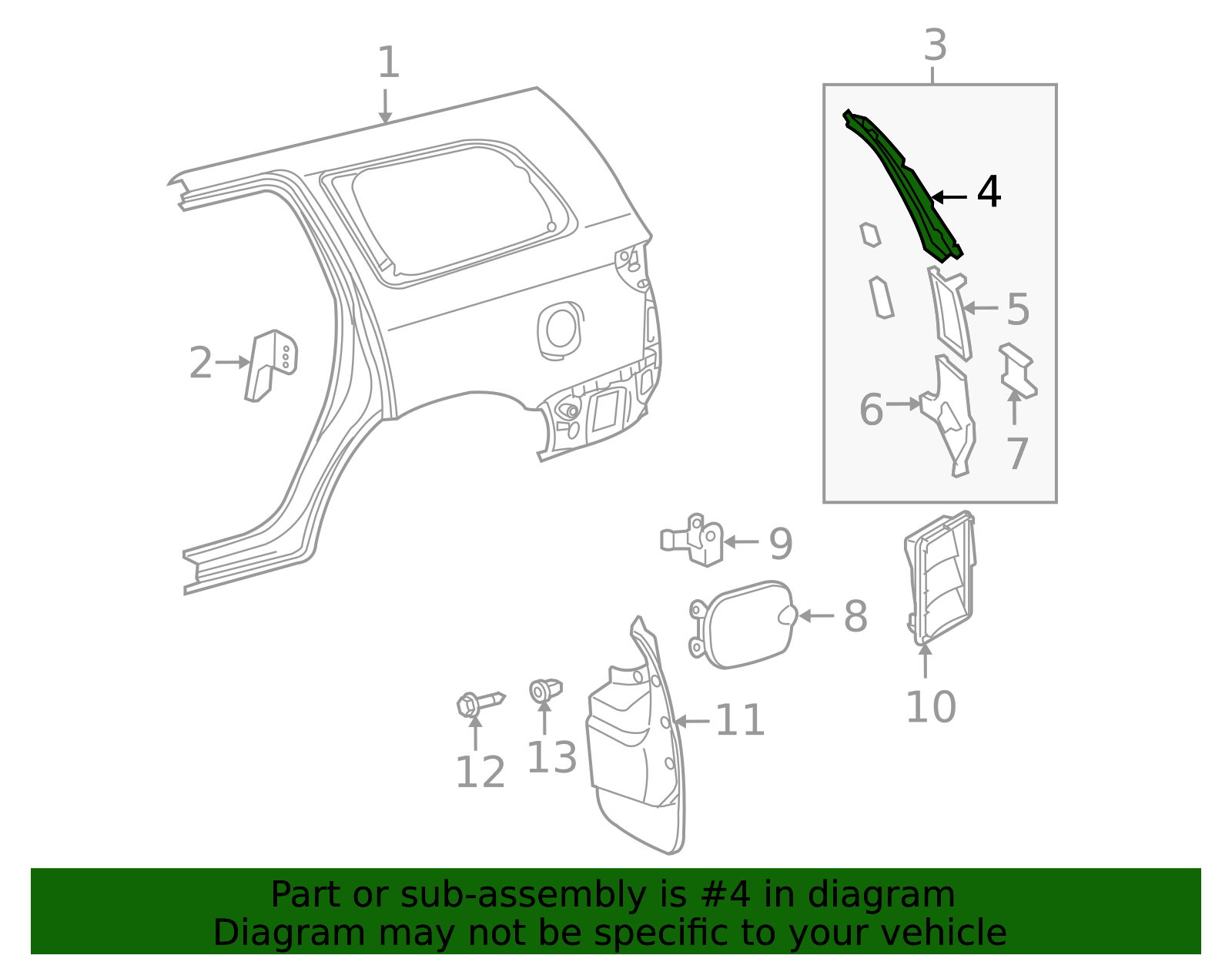 2008-2022 Toyota Sequoia Trough 61622-0C020 | MotorMotor