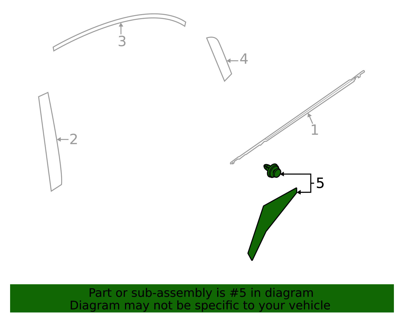 2021-2023 Subaru Crosstrek Rear Molding 91112FL260 | Subaru Parts For You