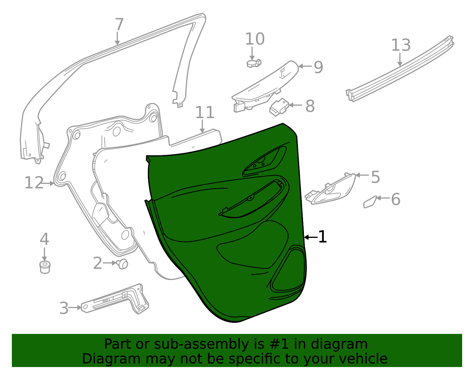 2020-2025 Buick Encore GX Door Trim Panel 42776557 | GM Parts Center