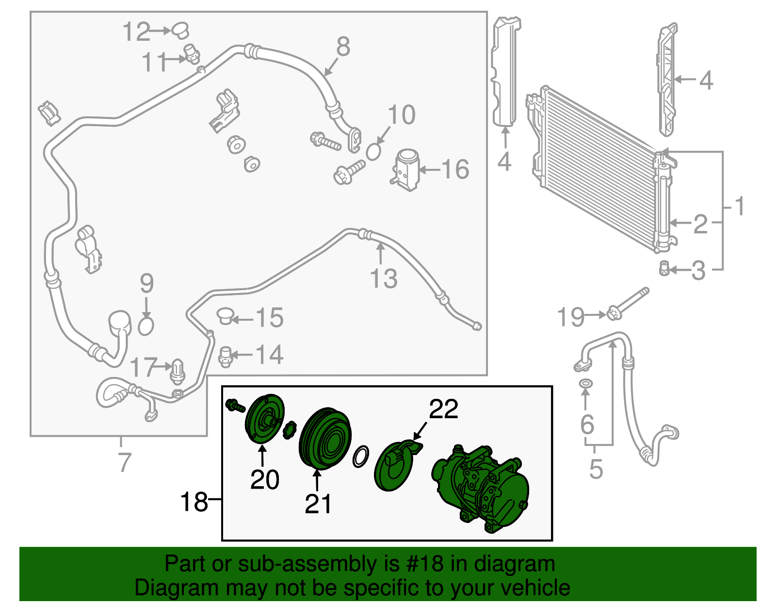 97701-2S500-RM - Compressor Assembly 2010-2013 Hyundai Tucson | Hyundai ...