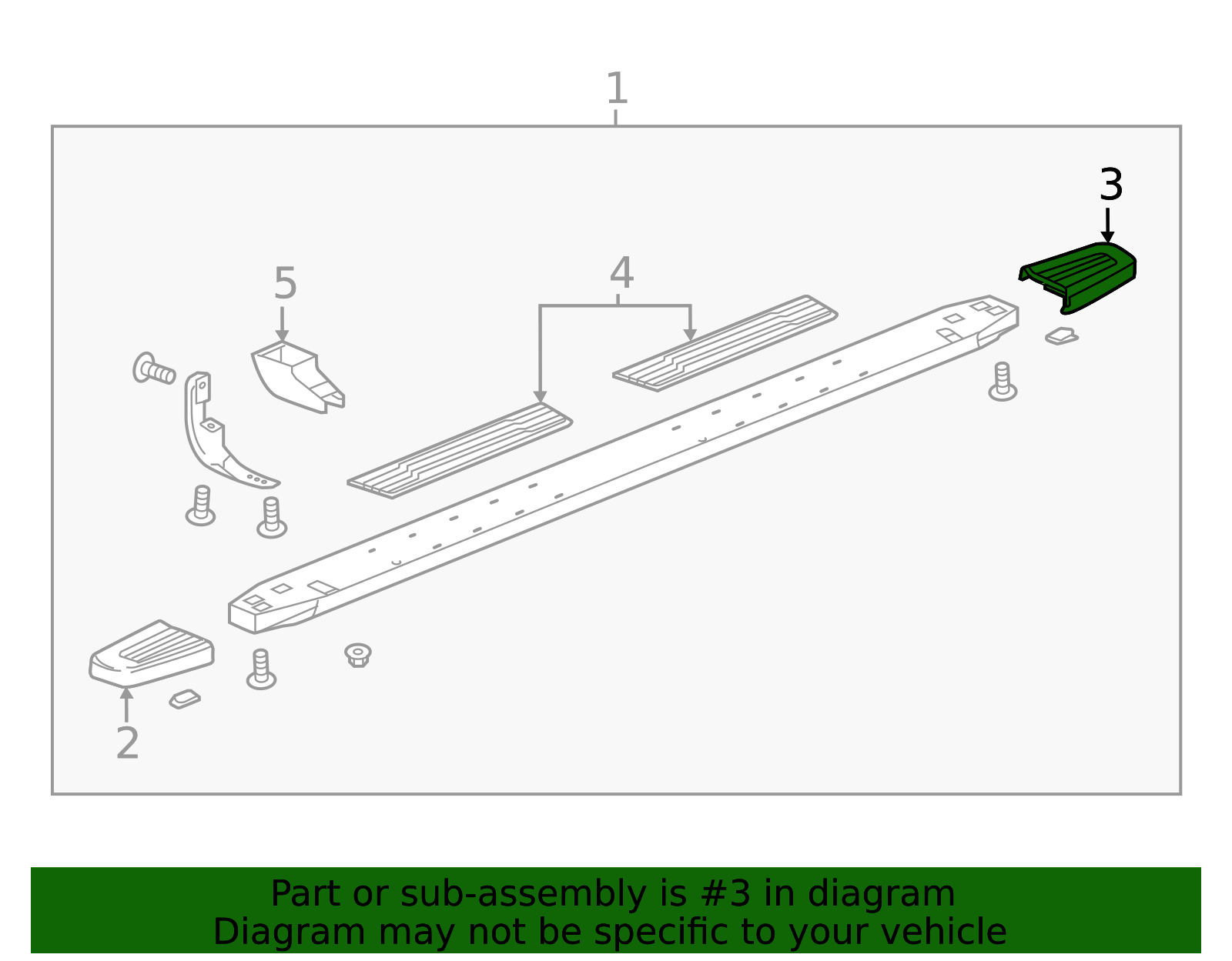 Buy GM Step Bar Assembly cap RH REAR OR LH FRONT*NEW PART #-86552072* ...
