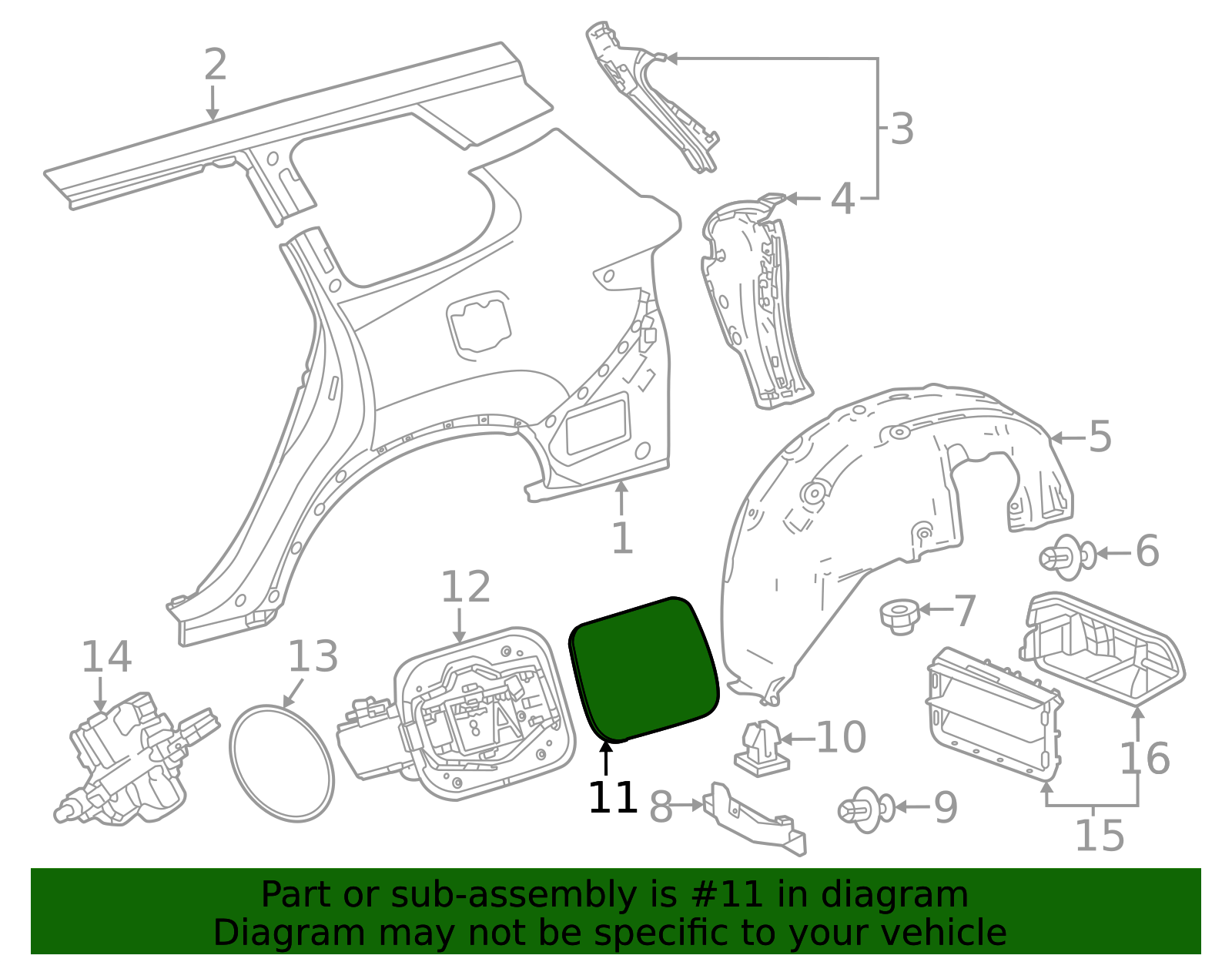 2024-2025 Toyota Grand Highlander Fuel Filler Door 77351-0E140 | Toyota ...