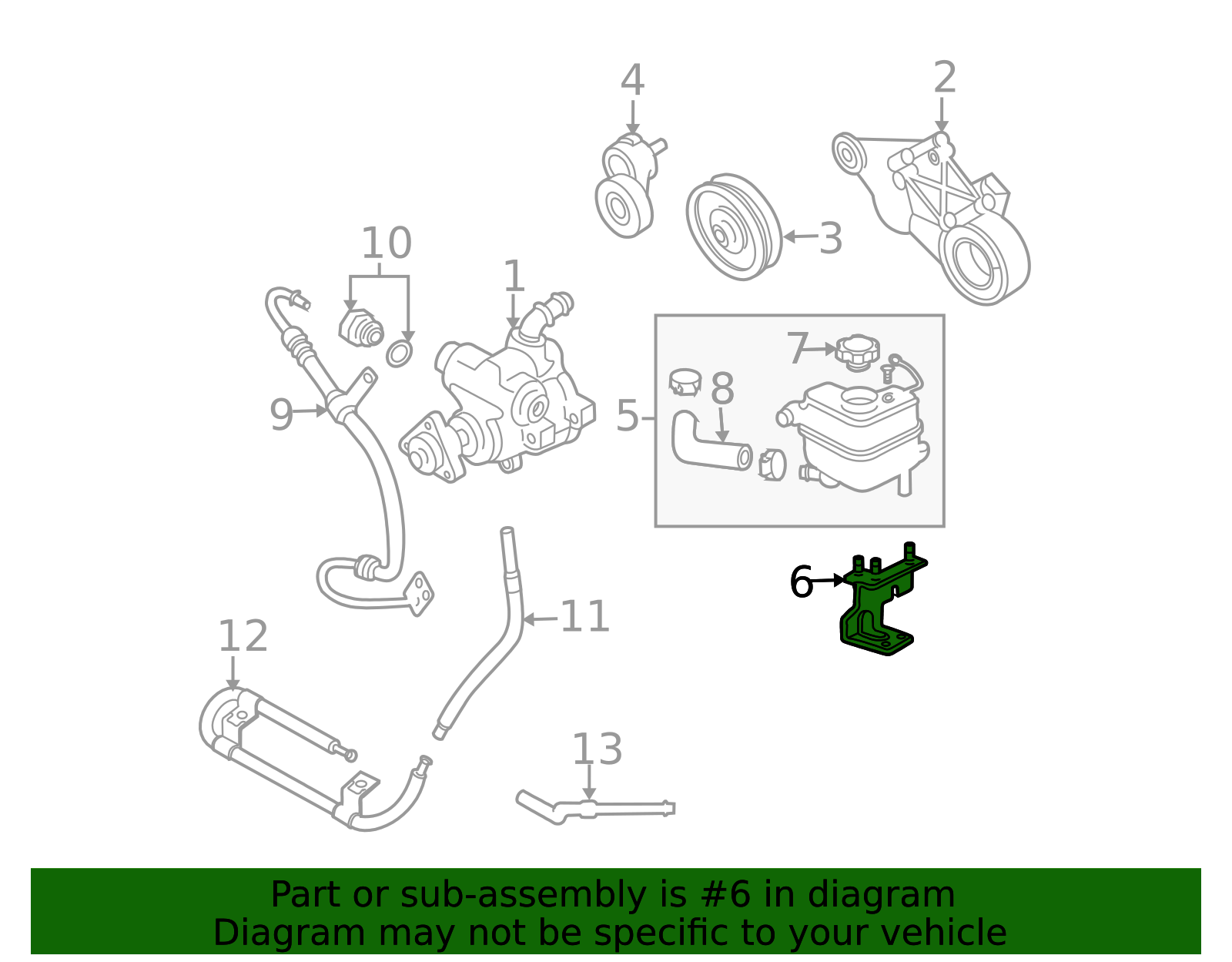 1FAB-32-555 - High-Quality Power Steering Pump Reservoir Bracket for ...