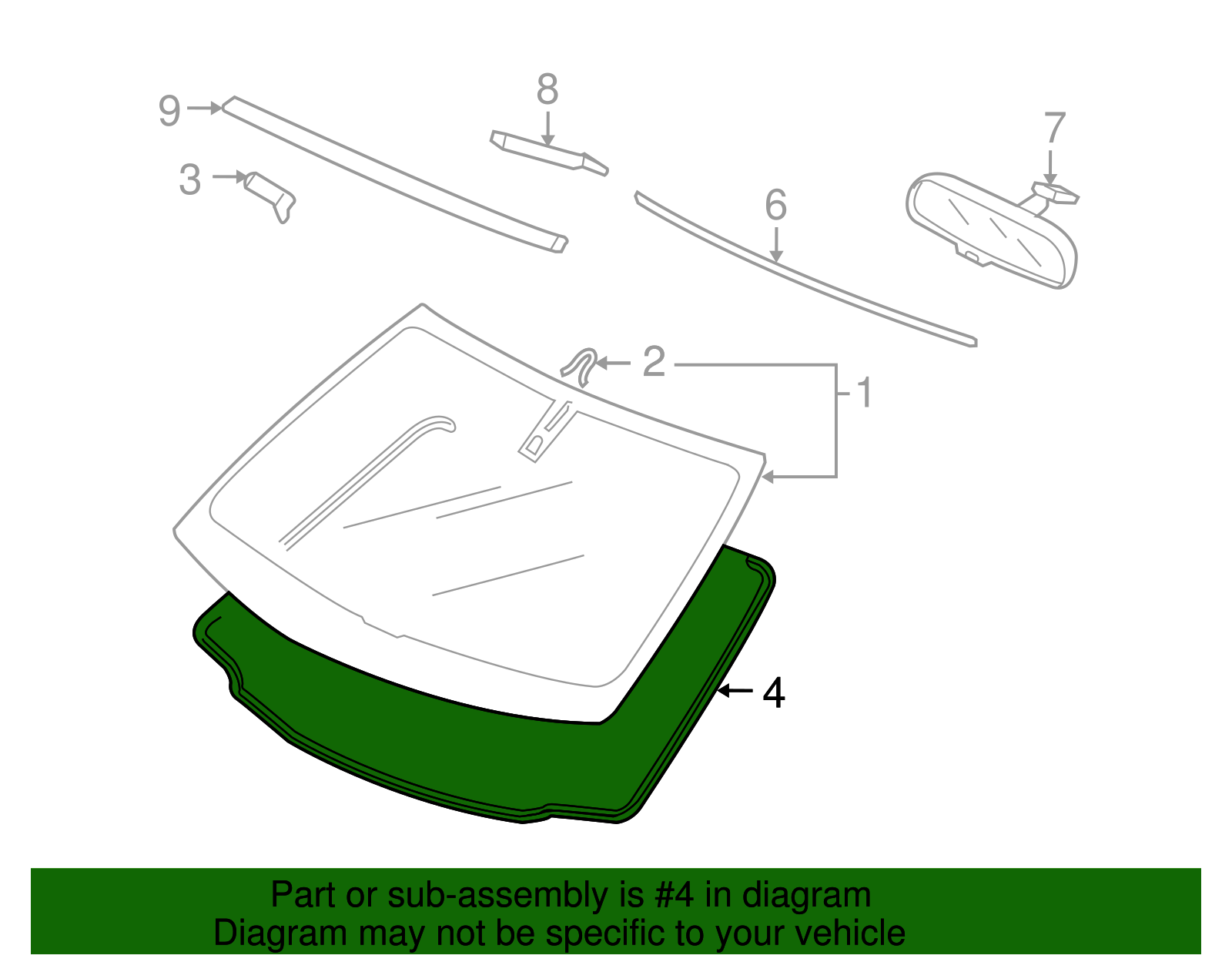 73126-TA0-000 - 2008-2012 Honda Accord - Rubber A Front Windshield Dam ...