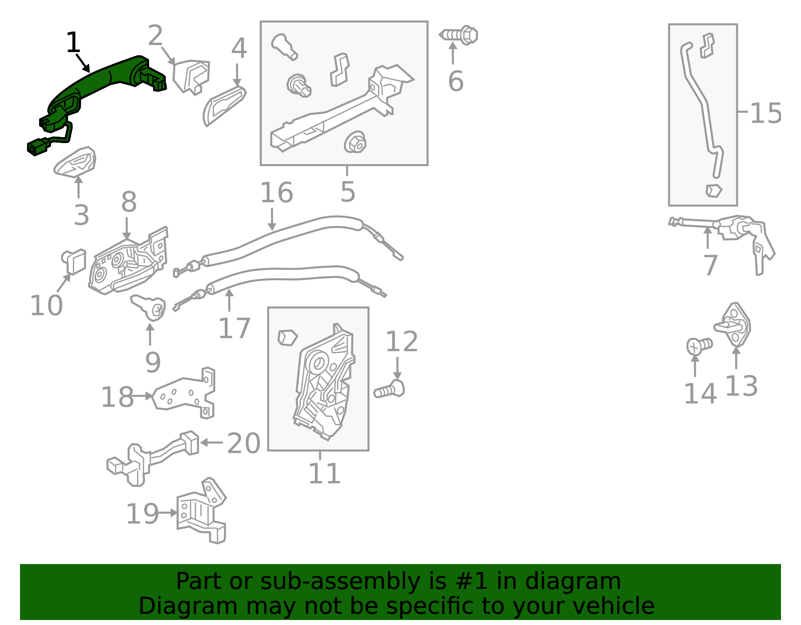 72141-TG7-A81ZT - High-Quality Handle, Outside for 2024-2025 Honda ...