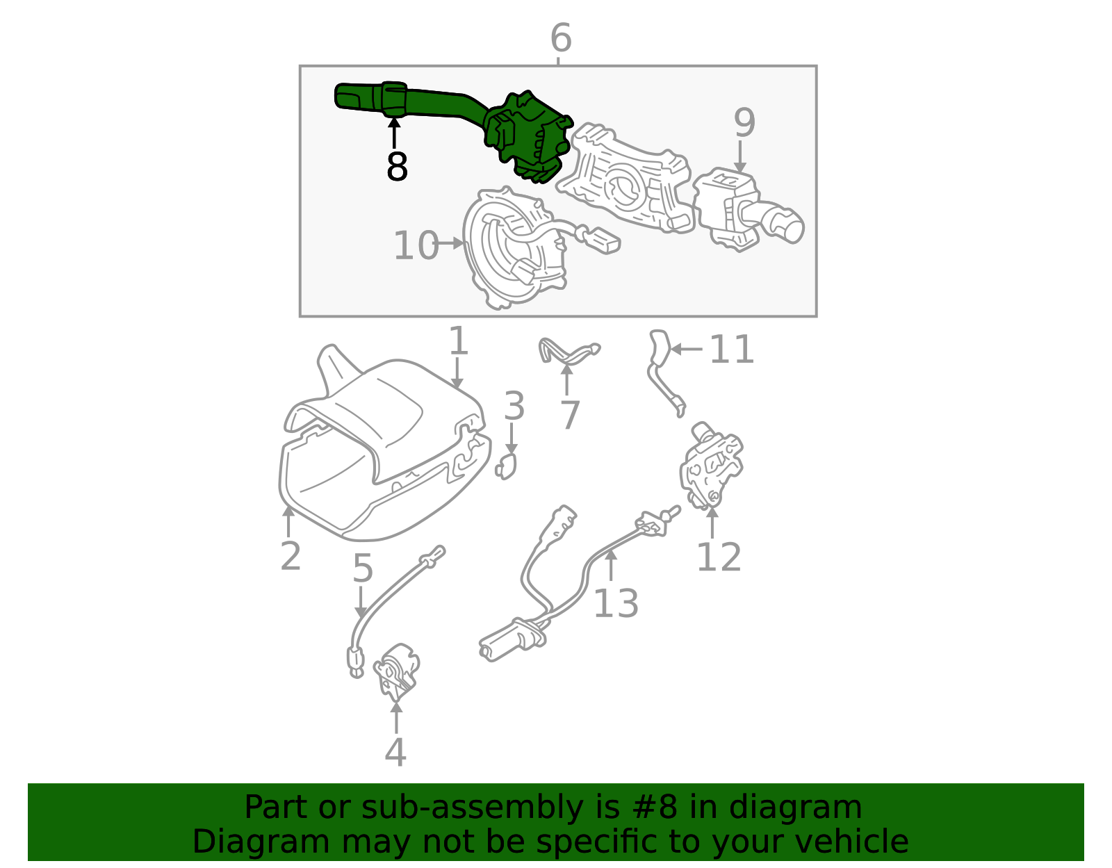 84652-08020 - High-Quality Windshield Wiper Switch for 1999-2003 Toyota ...