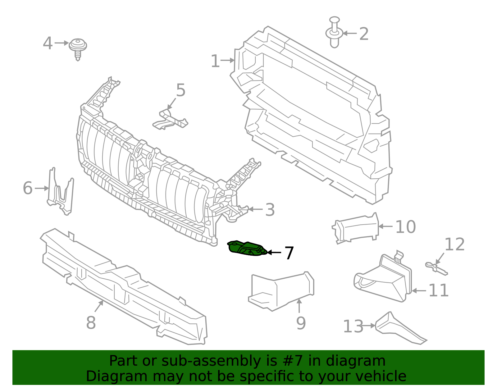 51-64-7-434-061 - Upper Shutter Bracket 2021-2025 BMW | Genuine BMW Parts