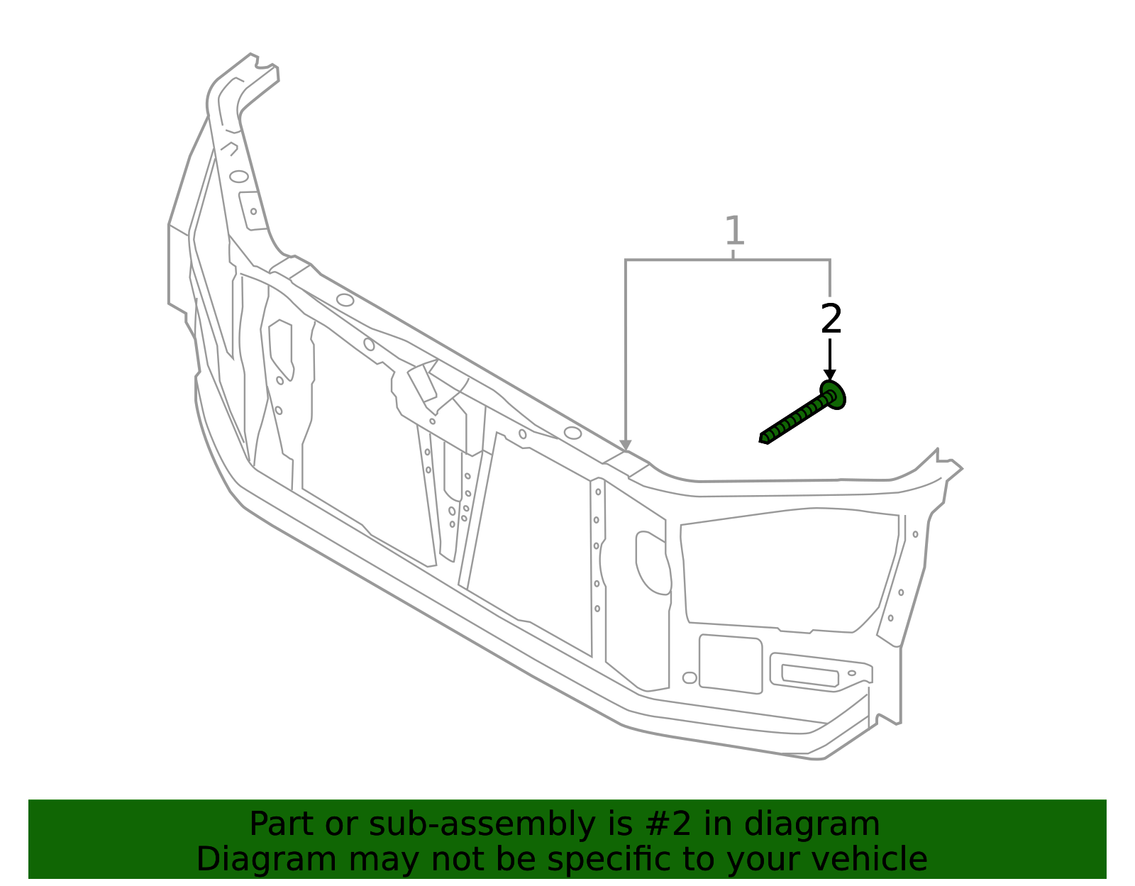 W717686-S300 - High-Quality Radiator Support Bolt for 2019-2023 Ford ...