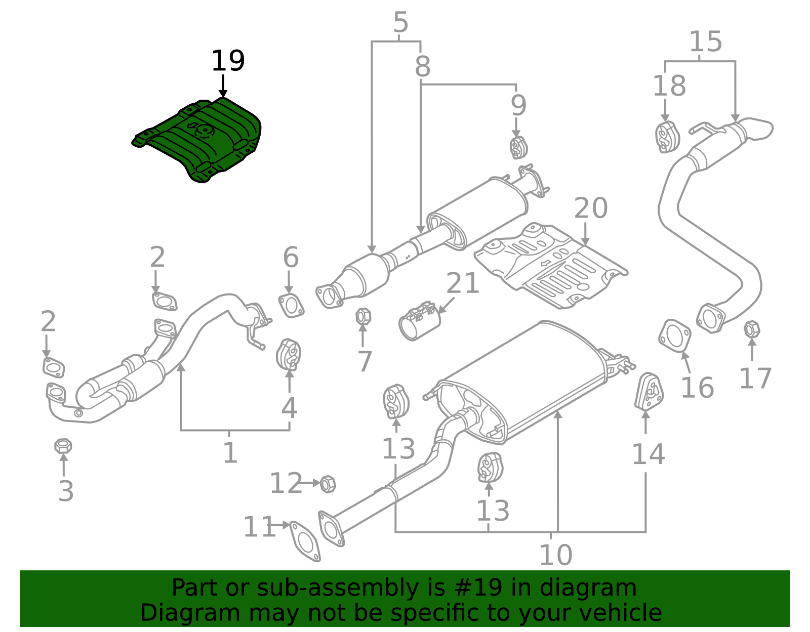 28793-A9000 - Heat Shield 2015-2021 Kia Sedona | Kia.Parts Store