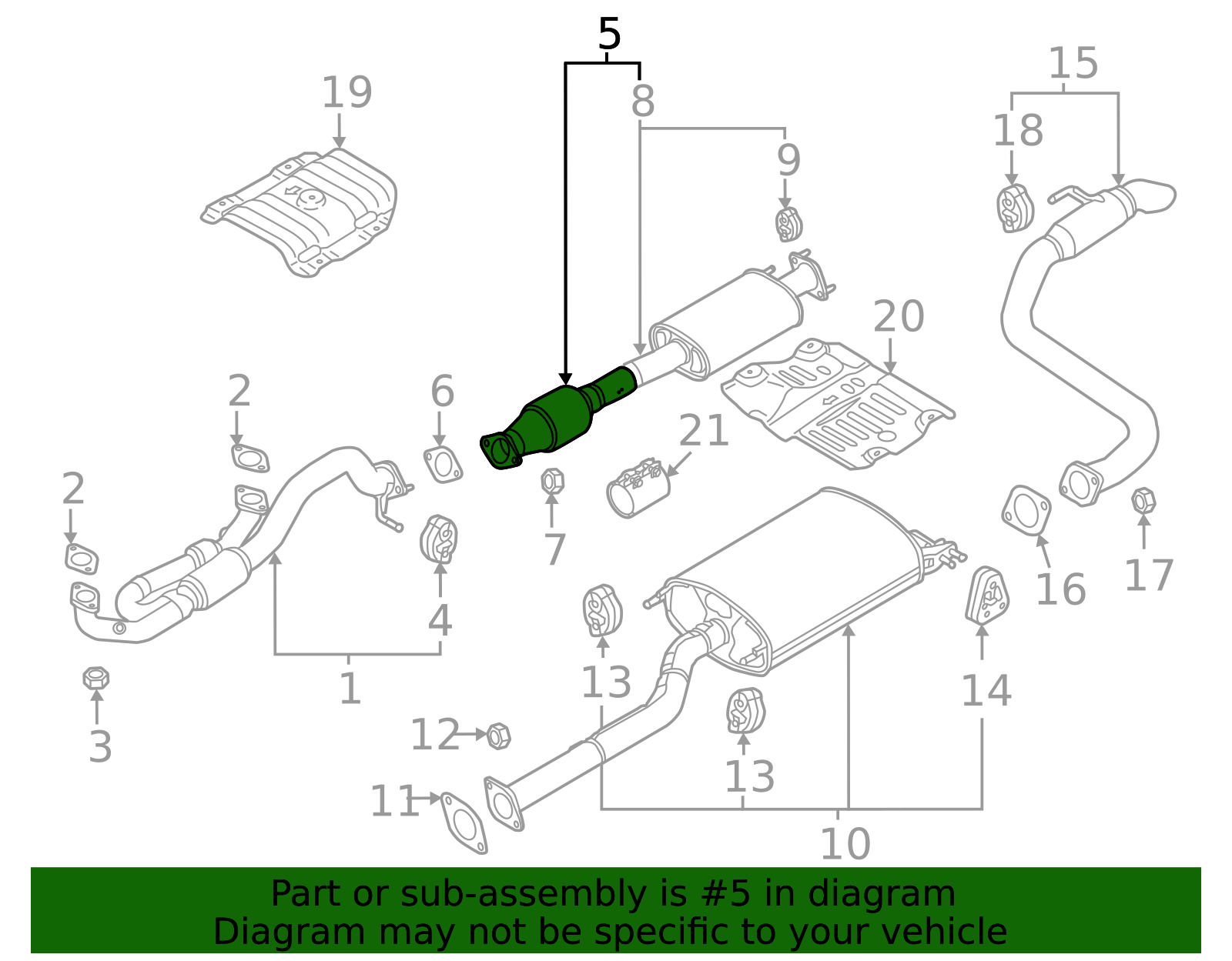 28600-A9130 - Front Muffler 2015-2018 Kia Sedona | Kia.Parts Store