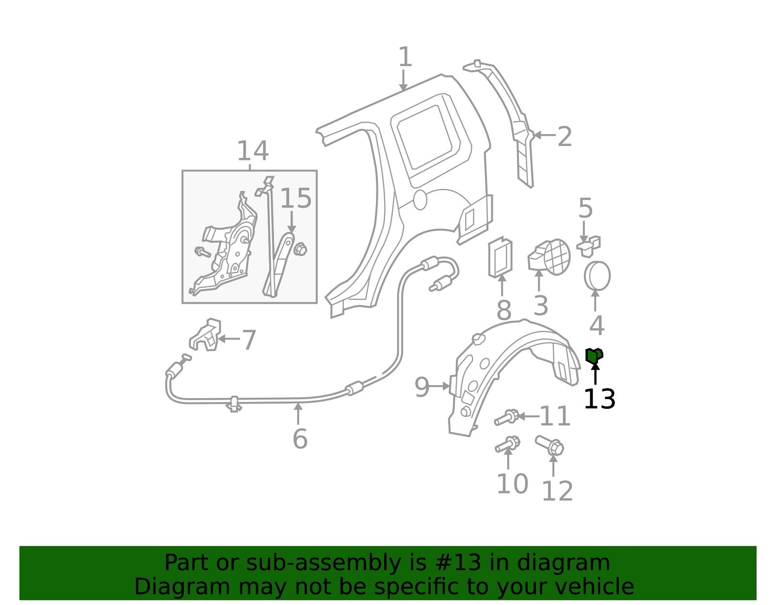 OEM 1998-2015 Honda Wheelhouse Liner Grommet 90676-SA7-003 | Honda ...