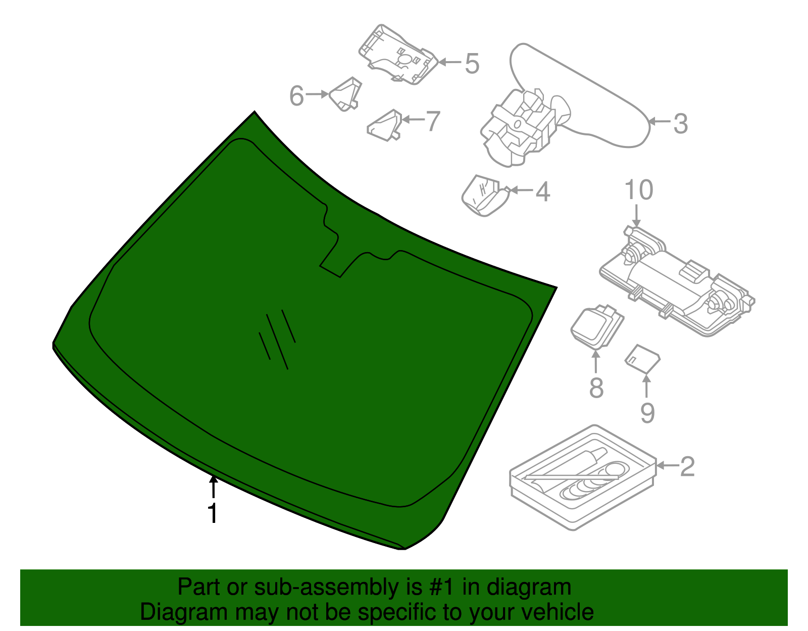 2017-2020 Land Rover Discovery Windshield LR184596 | JaguarParts.com