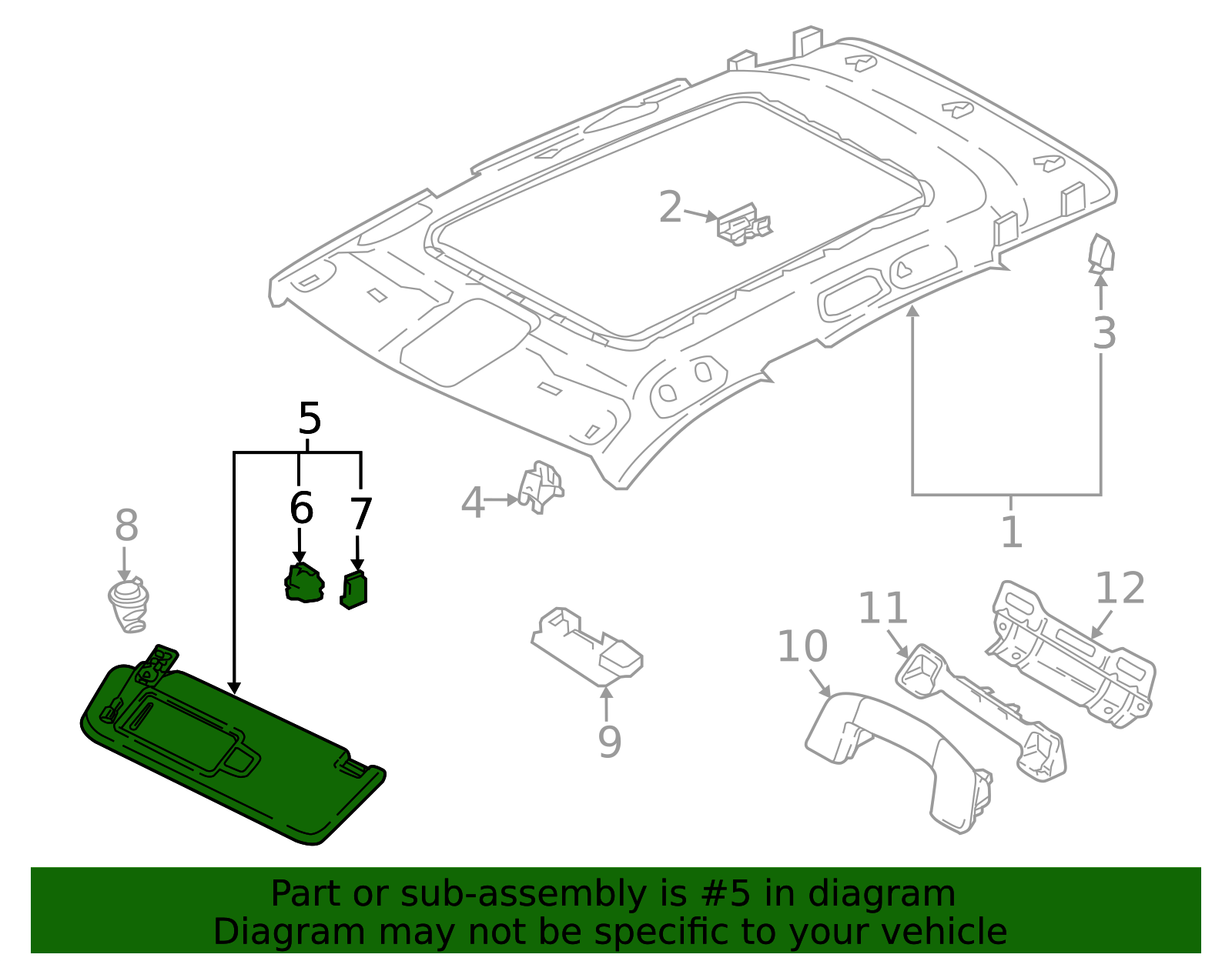2018-2024 Volkswagen Tiguan Sun-Visor 5NN-857-551-L-3H8 | OEM Parts Online
