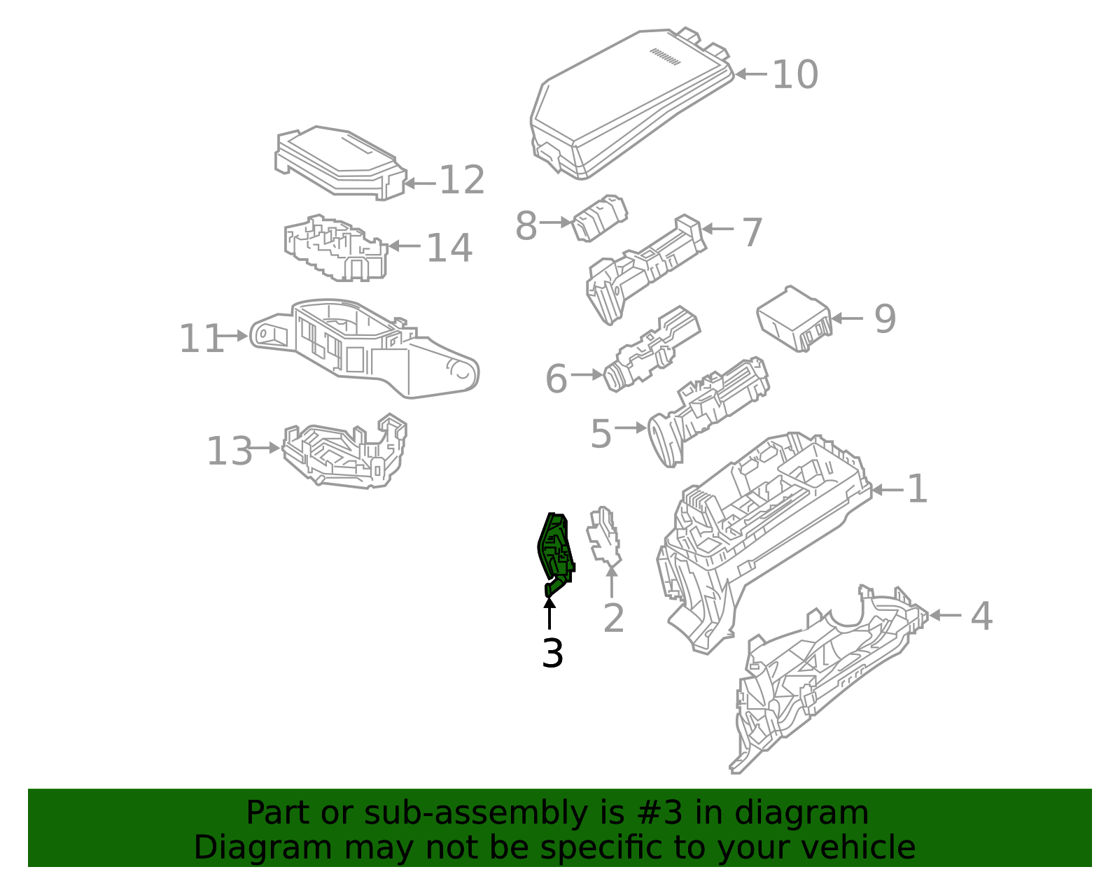 2019-2025 Toyota | Fuse & Relay Box Cover | 82661-12340 | OEM Vehicle Parts