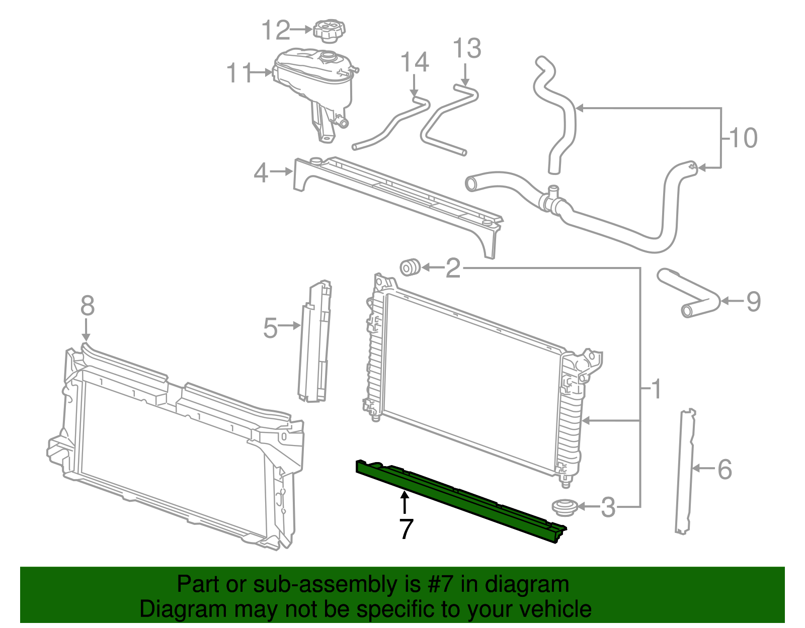 2014-2020 GM Baffle Asm-Rad Air Lwr 23180712 | GM Parts Center